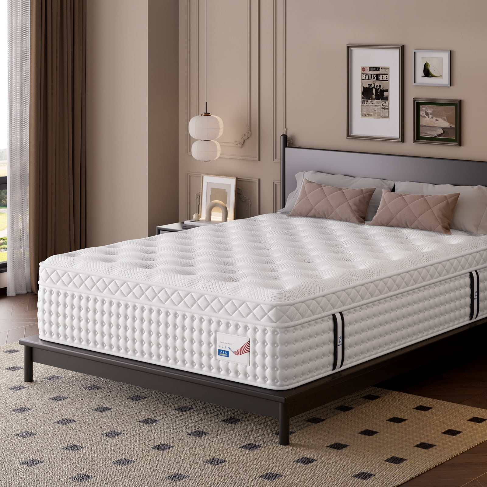 Sleepmax Revella 12" Twin Firm Hybrid Mattress , Euro Top, 365 Nights ...