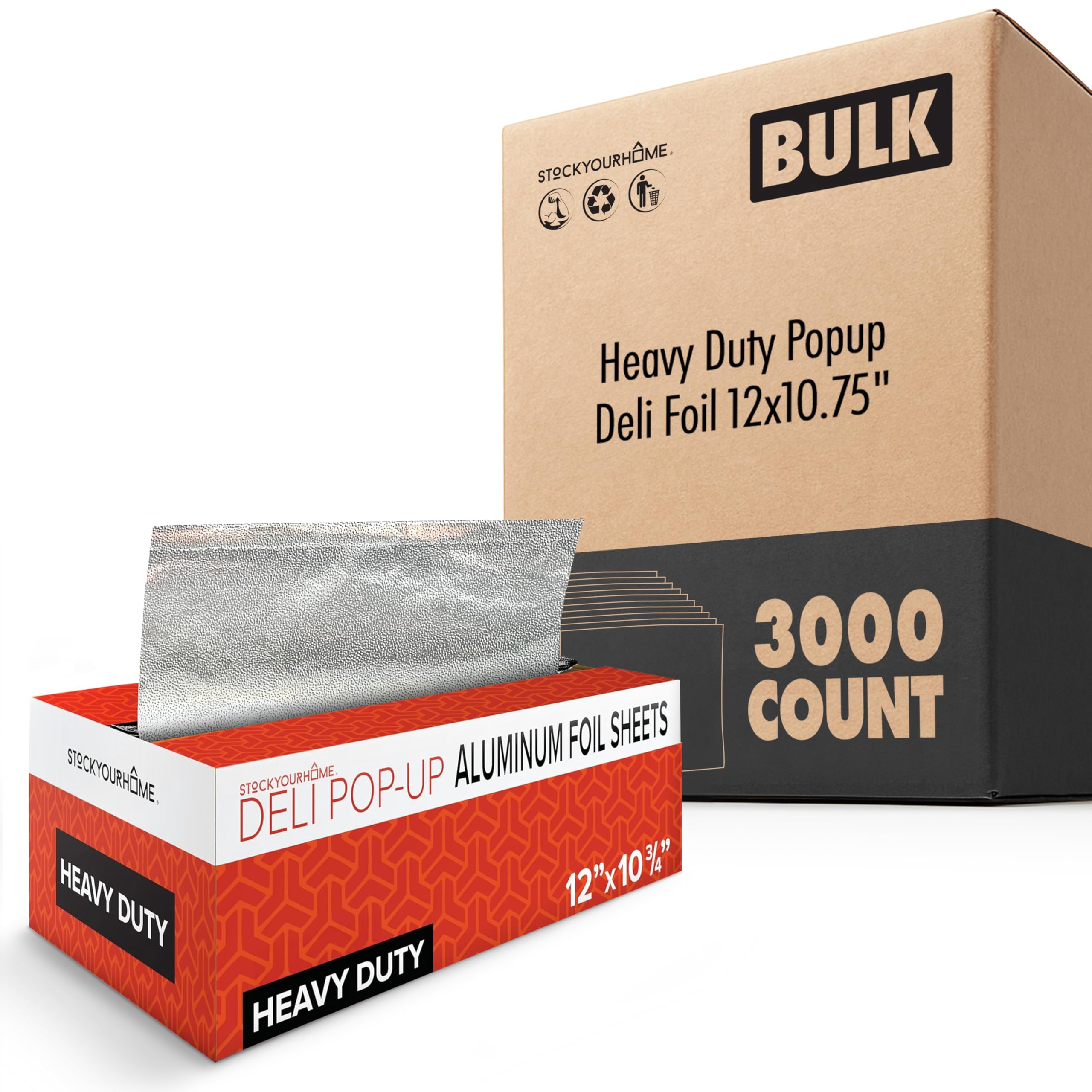 12 Inch Ultra Heavy Duty Pop Up Deli Aluminum 3000 Count Pre Cut for ...