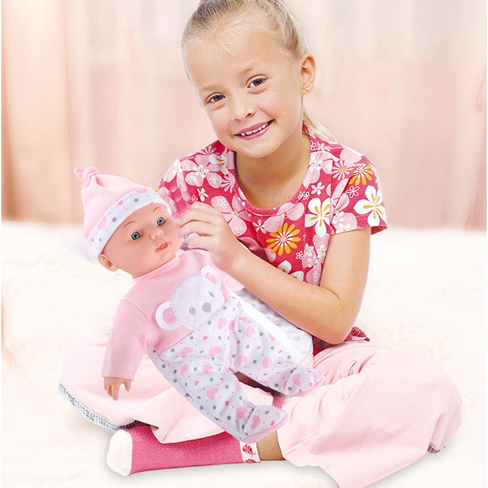 12 Inch Vinyl Baby Doll - Soft & Cuddly Lifelike Huggable Doll for Kids ...