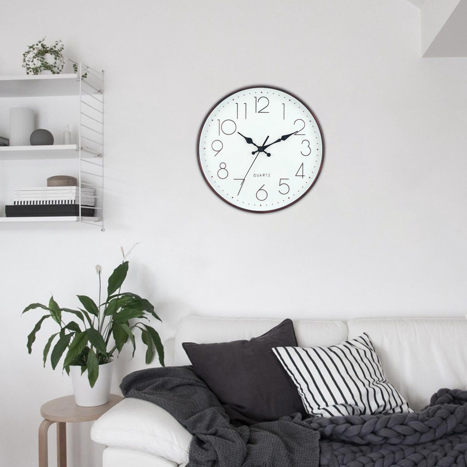 12 Inch Wall Clock Analog Display Vintage Wall Battery Operated Retro ...
