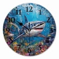 12 Inch Wall Clock Battery Operated Round Clock for Office, Kitchen ...