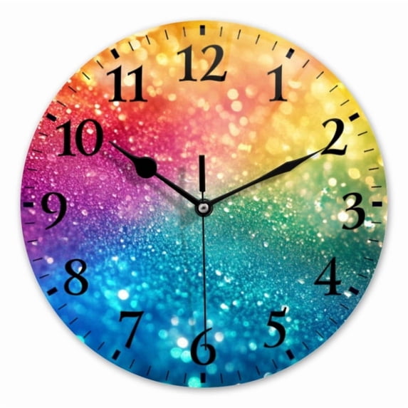 12 Inch Wall Clock Battery Operated Round Clock for Office, Kitchen ...