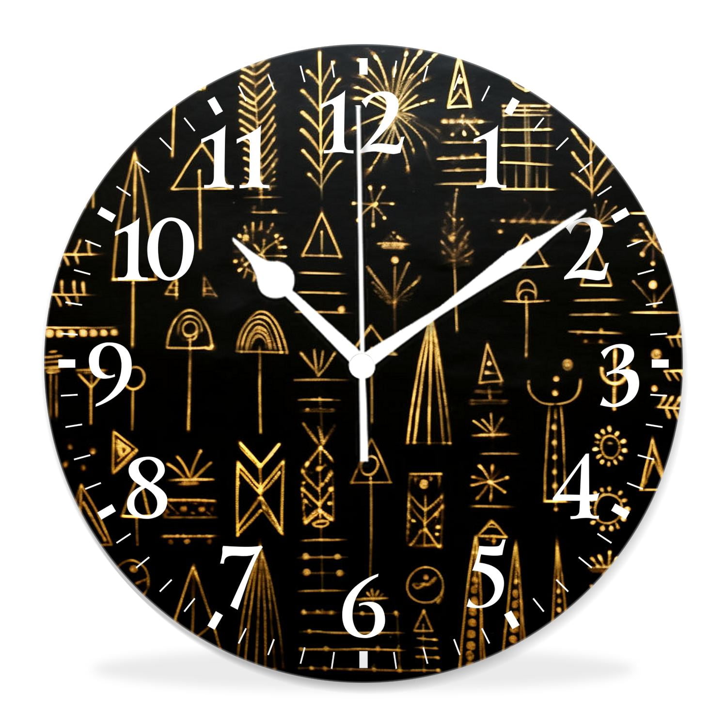 12 Inch Wall Clock Battery Operated Silent Clock Decorative for Office ...