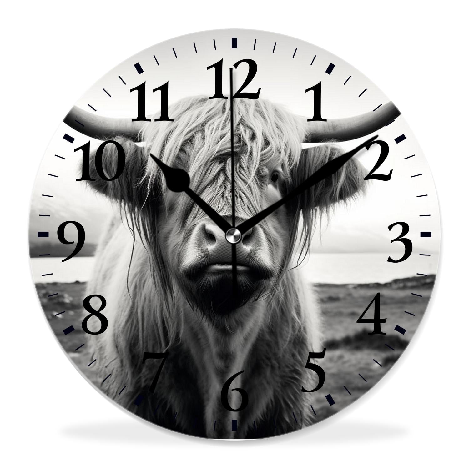 12 Inch Wall Clock Battery Operated Silent Clock Decorative for Office ...