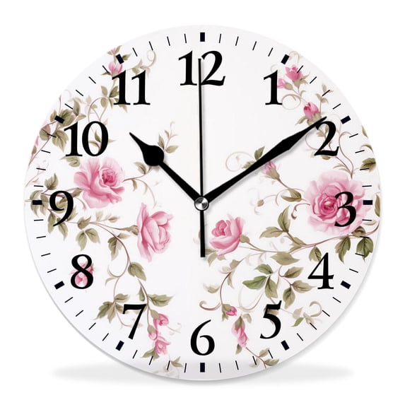 12 Inch Wall Clock Battery Operated Silent Clock Decorative for Office ...