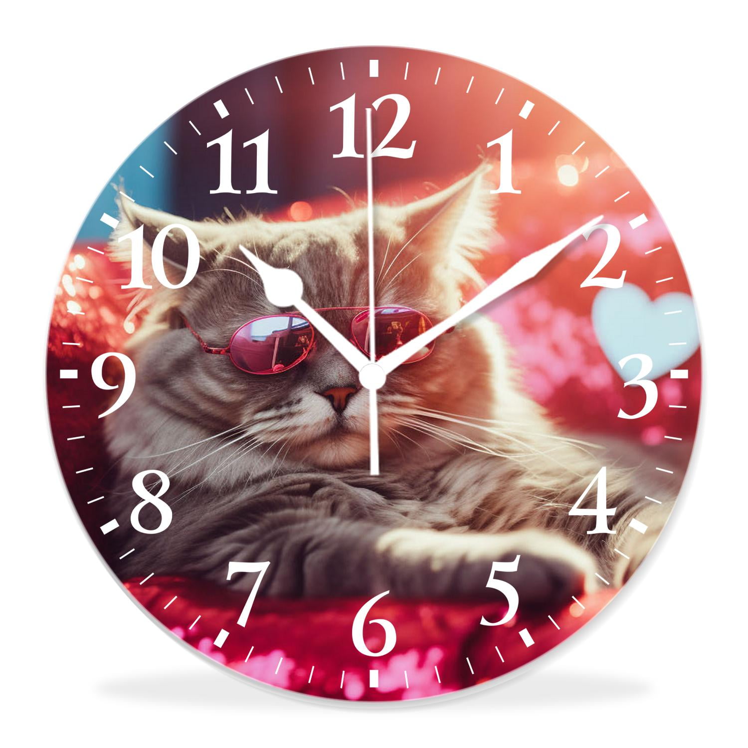 12 Inch Wall Clock Battery Operated Silent Clock Decorative for Office ...