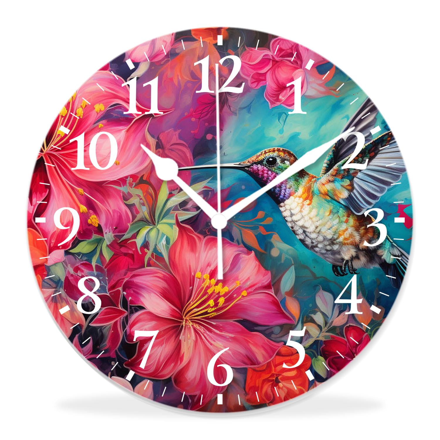 12 Inch Wall Clock Battery Operated Silent Clock Decorative for Office ...