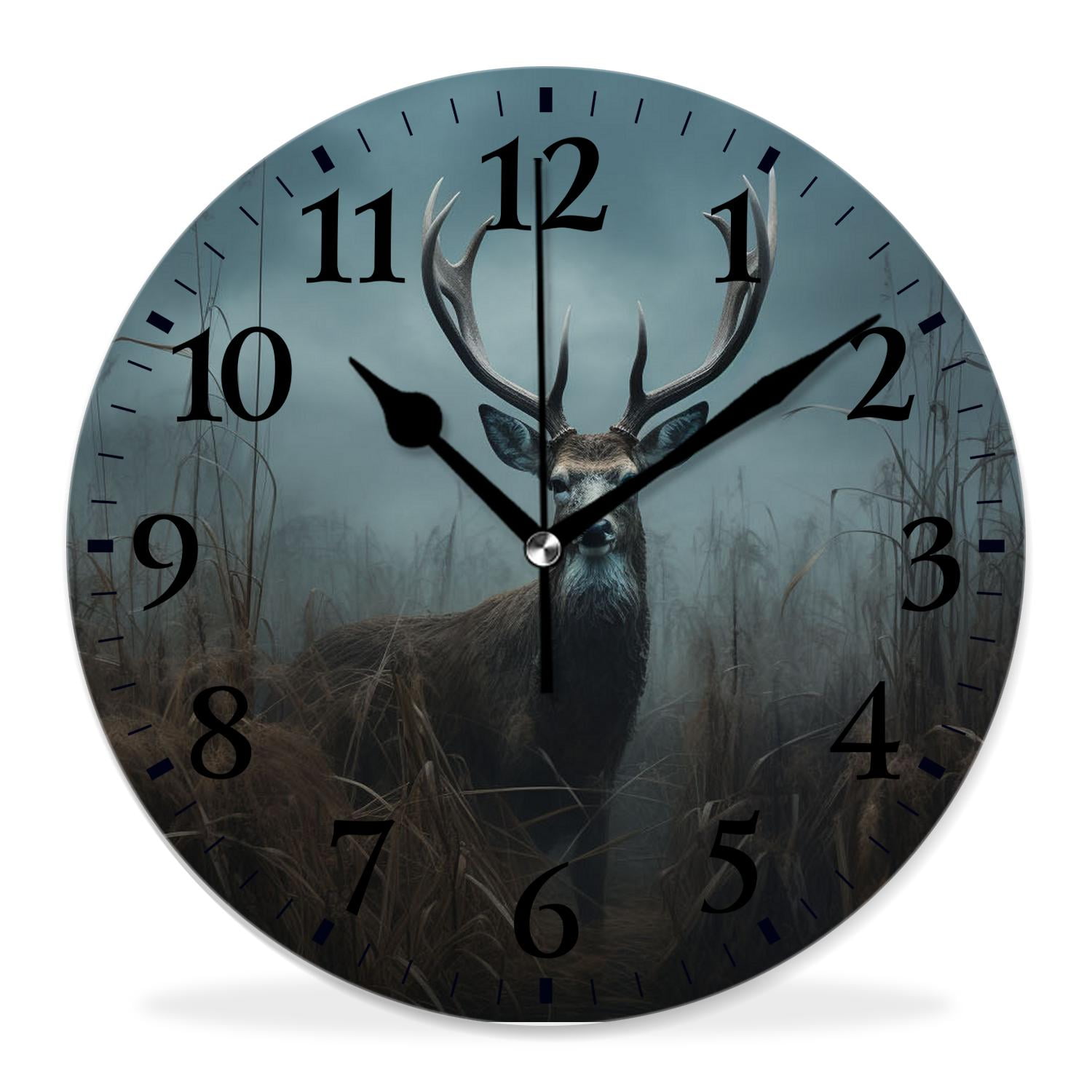 12 Inch Wall Clock Battery Operated Silent Clock Decorative for Office ...