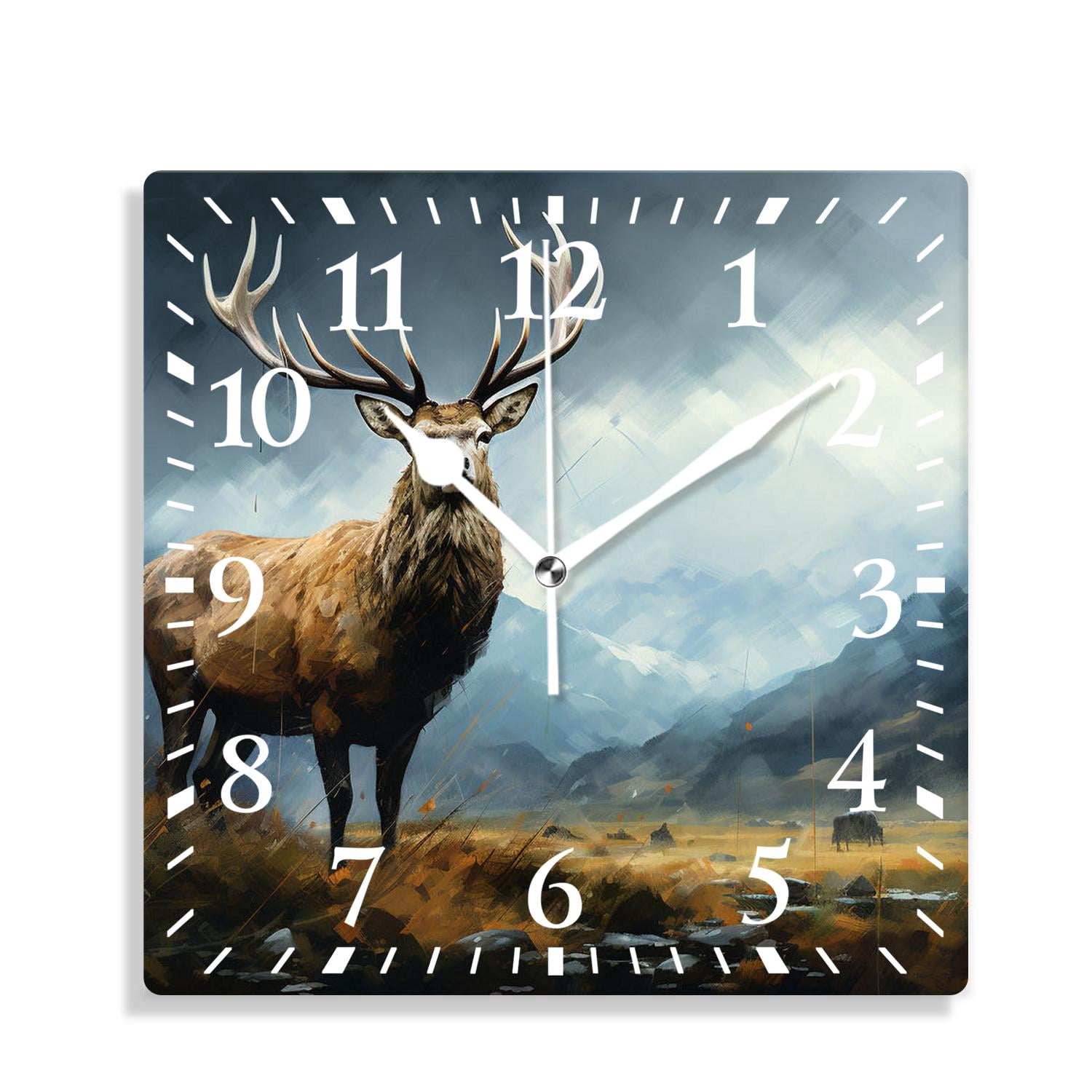 12 Inch Wall Clock Battery Operated Silent Clock Decorative for Office ...