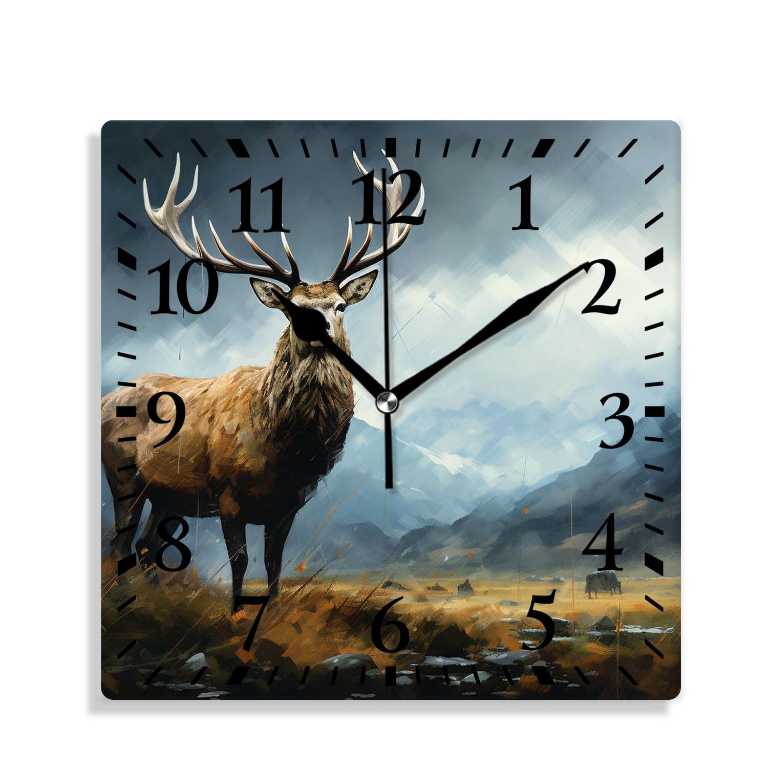12 Inch Wall Clock Battery Operated Silent Clock Decorative for Office ...