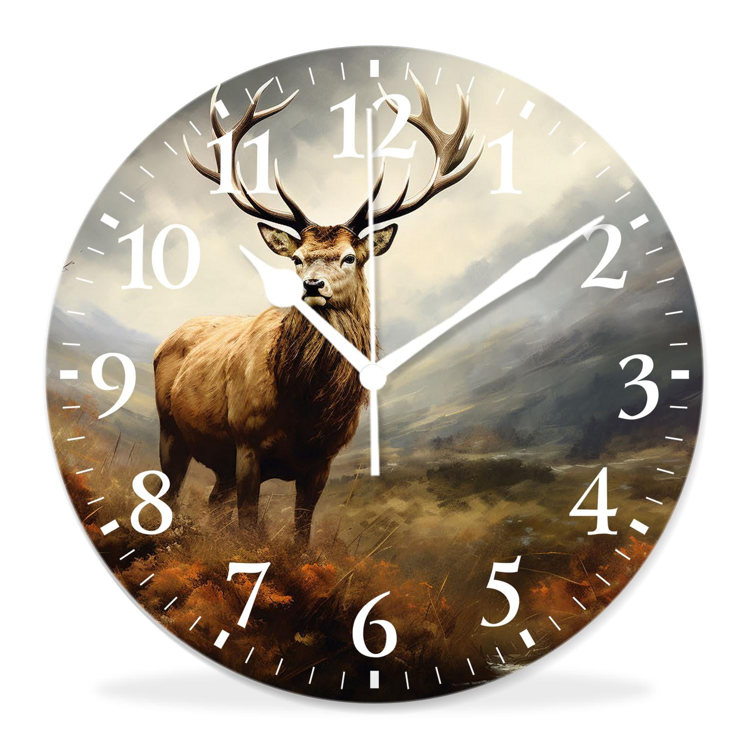12 Inch Wall Clock Battery Operated Silent Clock Decorative for Office ...
