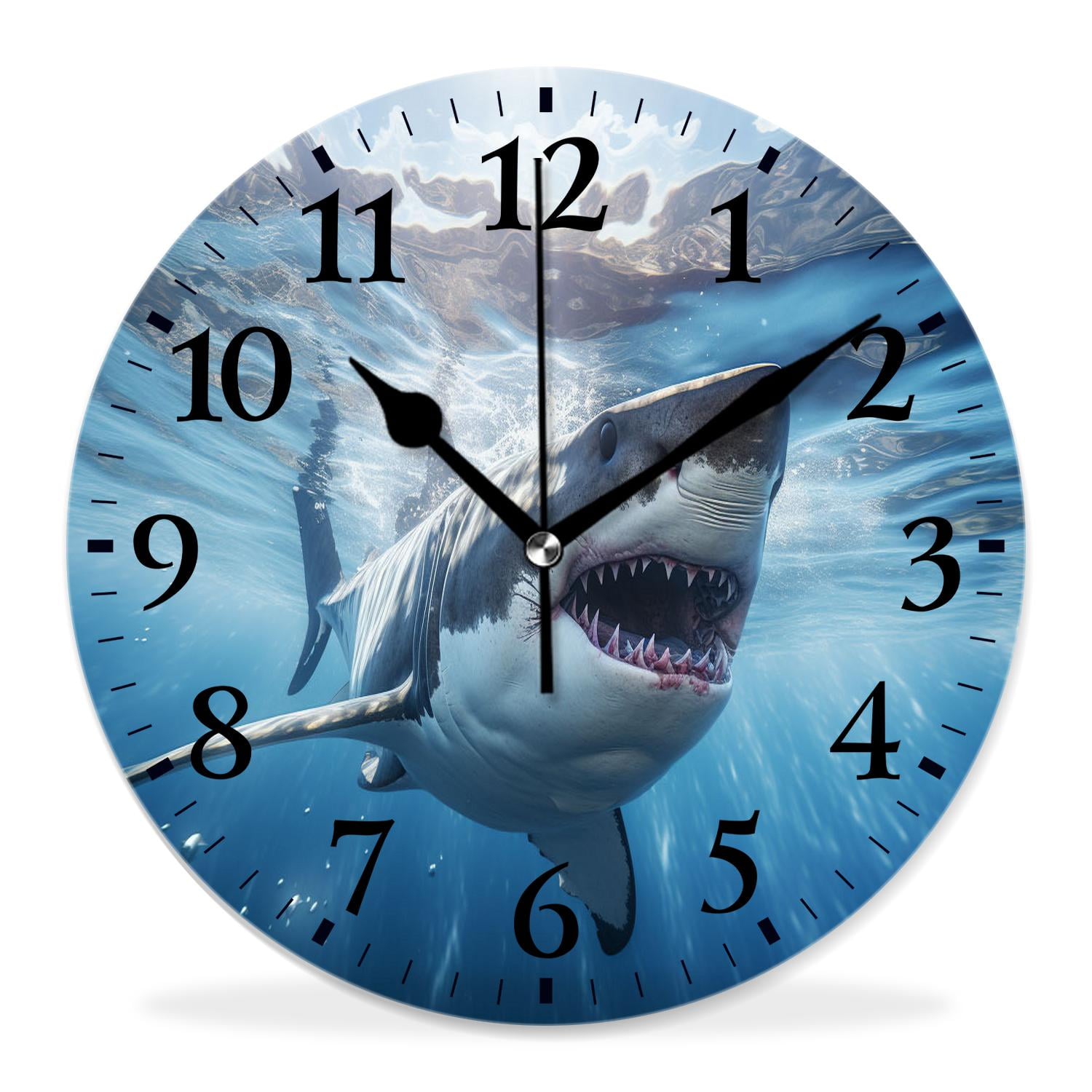 12 Inch Wall Clock Battery Operated Silent Clock Decorative for Office ...