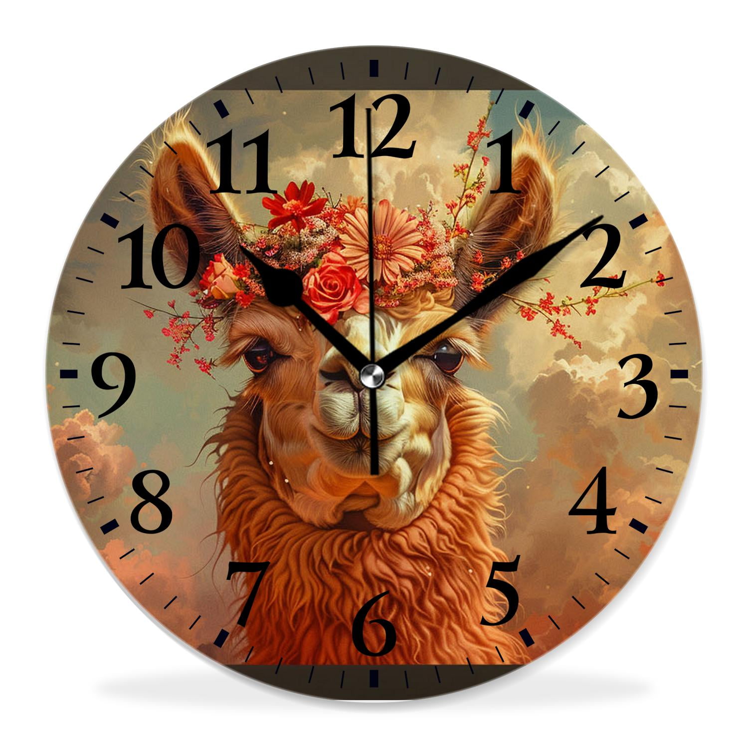 12 Inch Wall Clock Battery Operated Silent Clock Decorative for Office ...