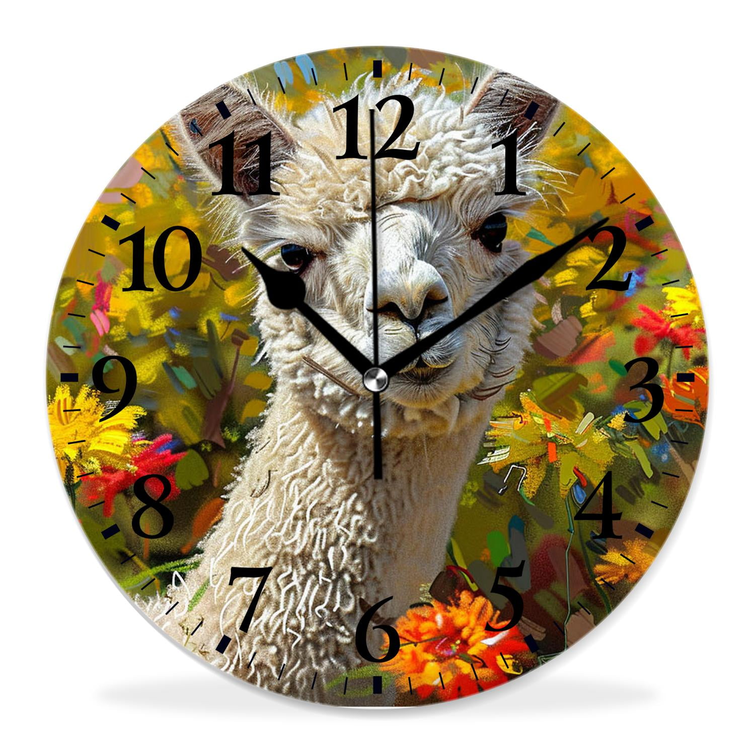 12 Inch Wall Clock Battery Operated Silent Clock Decorative for Office ...