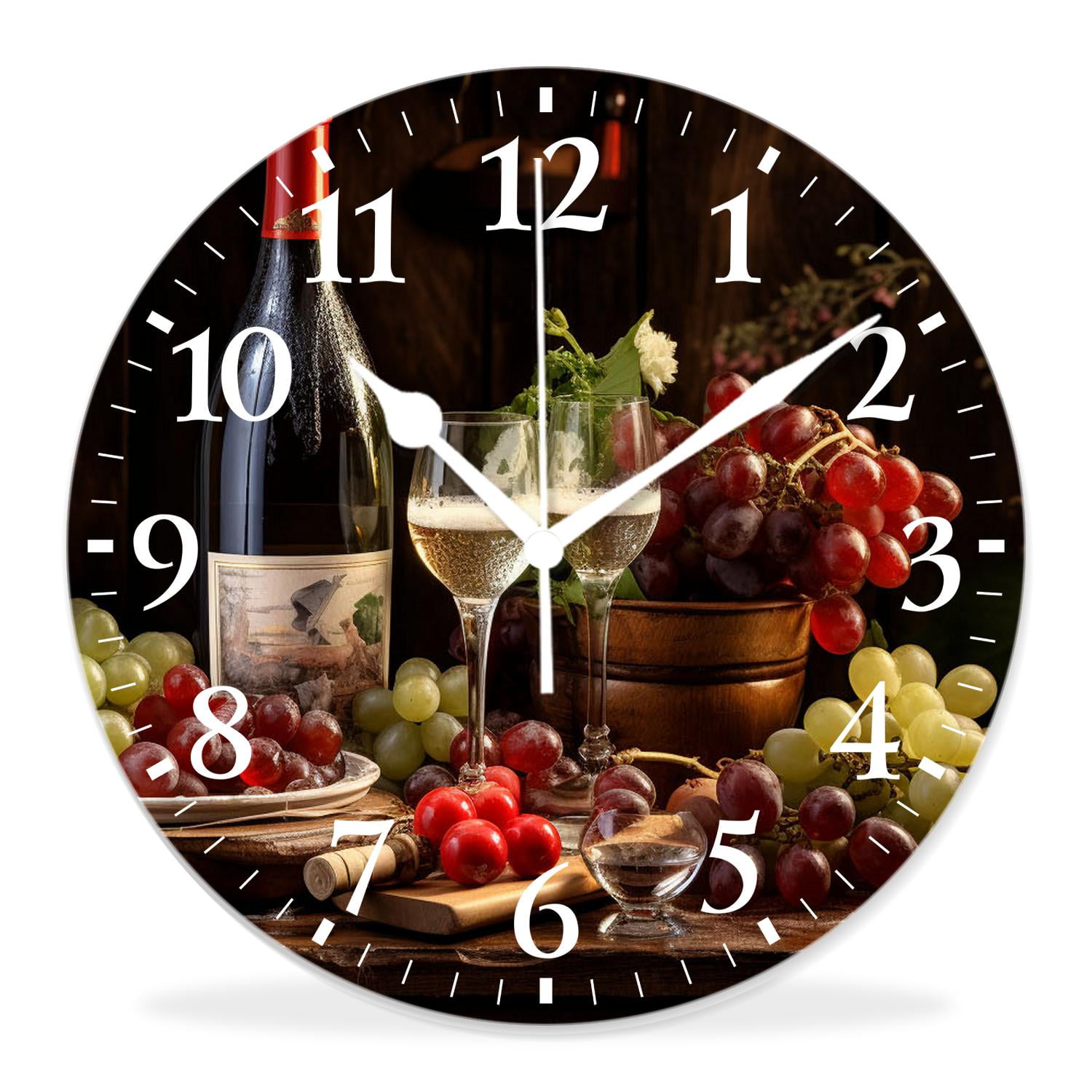 12 Inch Wall Clock Battery Operated Silent Clock Decorative for Office ...
