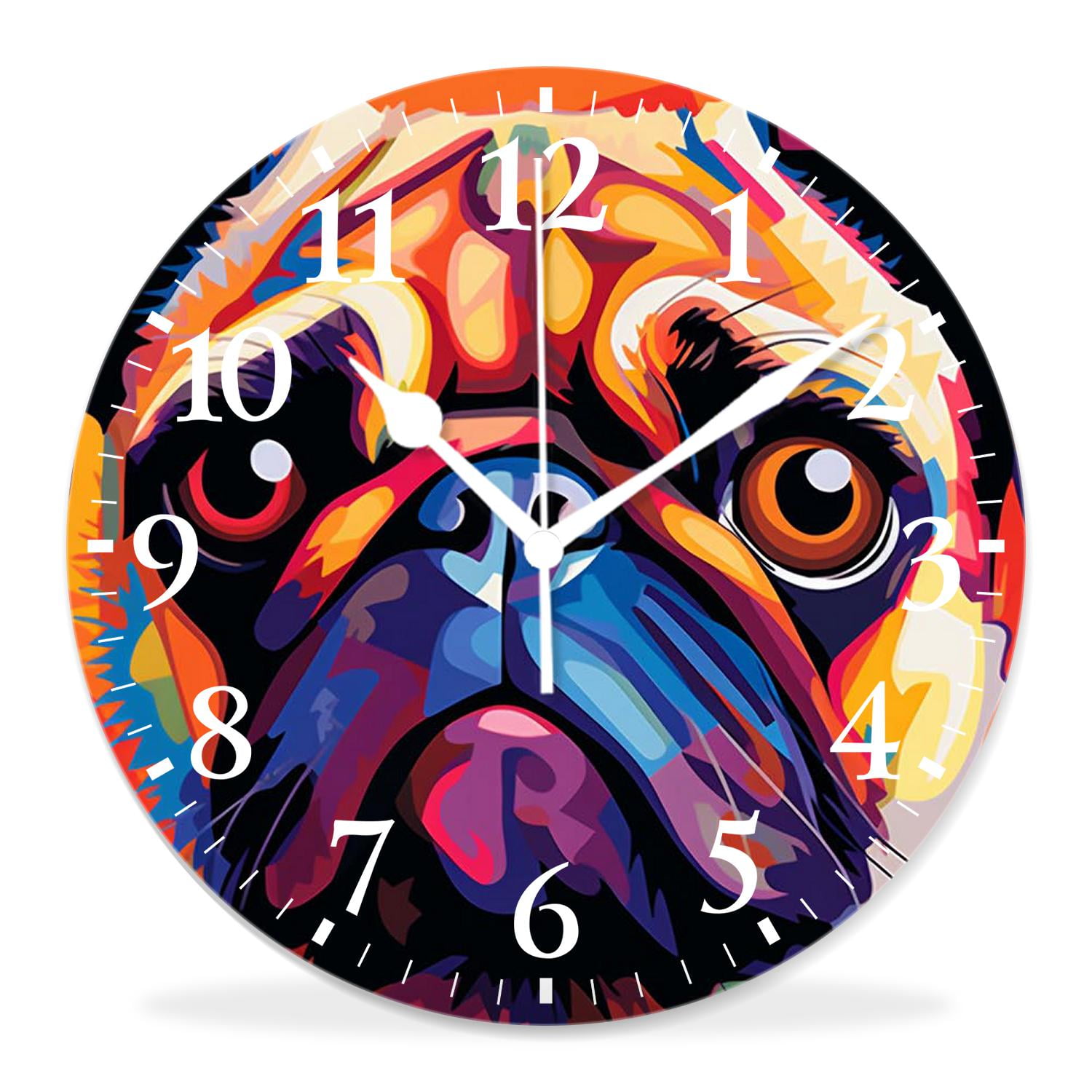 12 Inch Wall Clock Battery Operated Silent Clock Decorative for Office ...