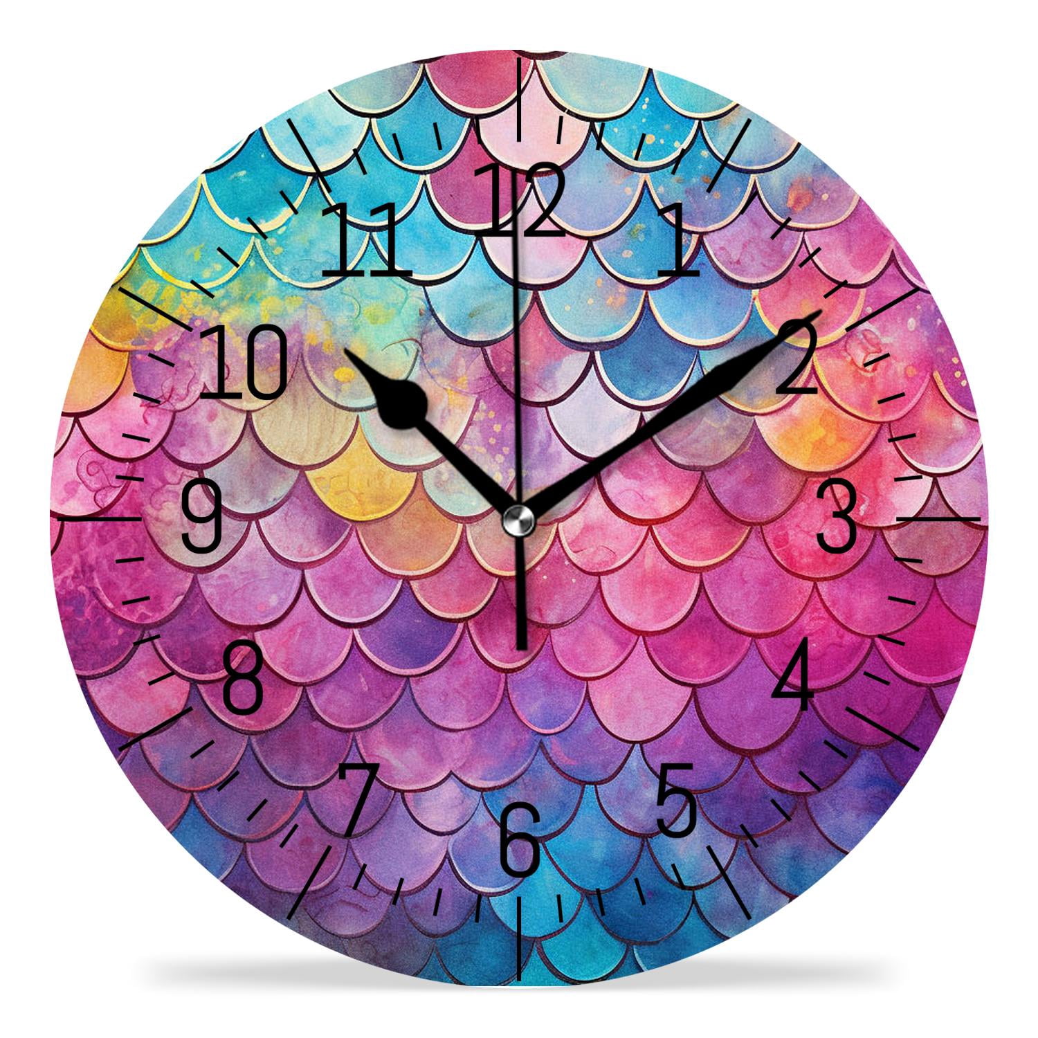 12 Inch Wall Clock Battery Operated Silent Clock Decorative for Office ...
