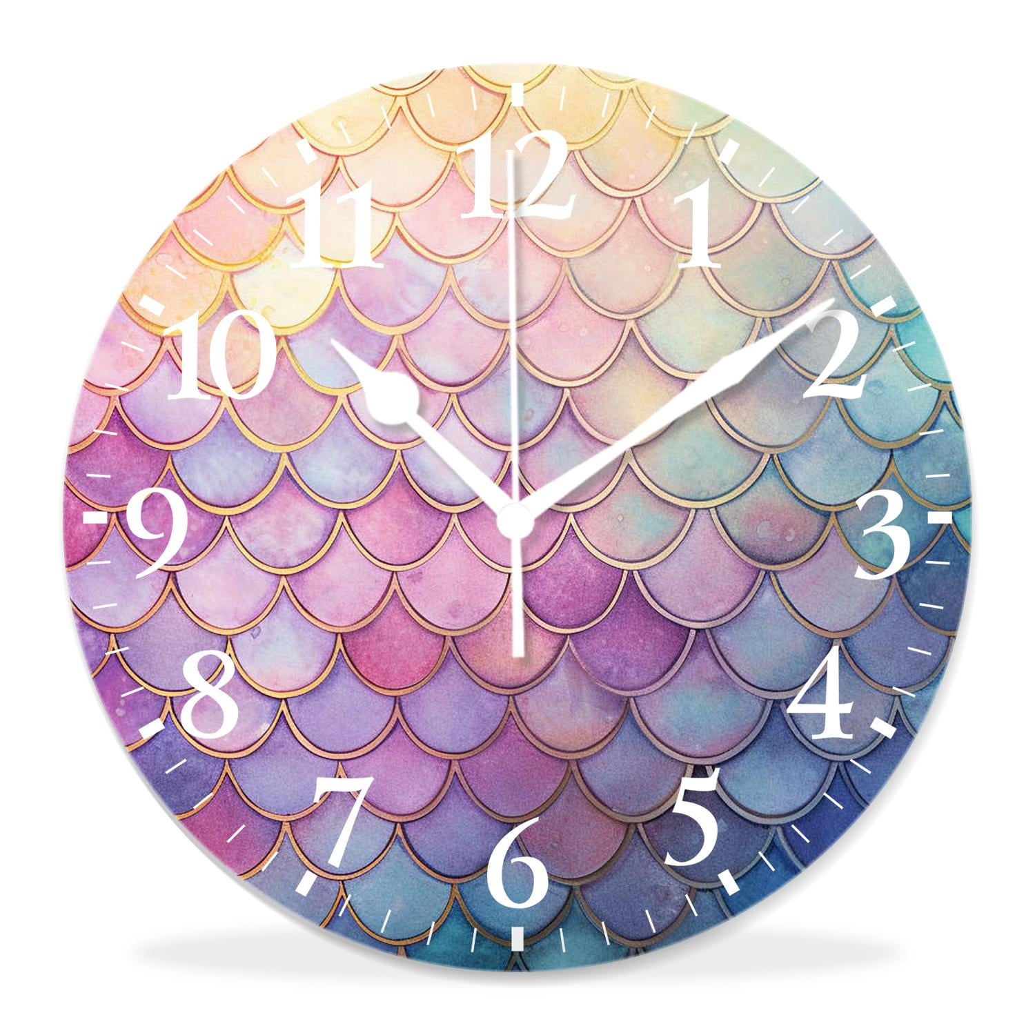 12 Inch Wall Clock Battery Operated Silent Clock Decorative for Office ...