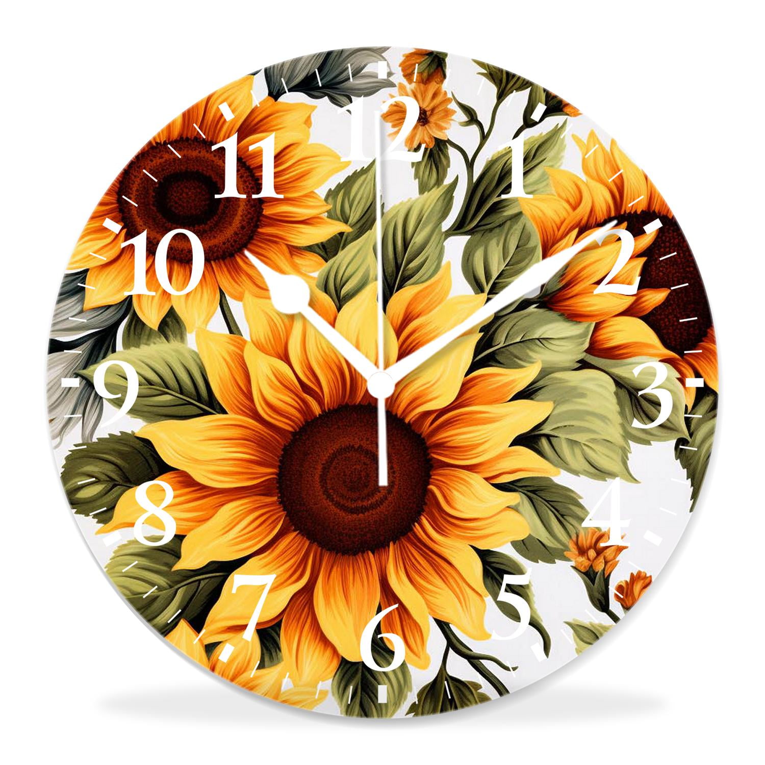 12 Inch Wall Clock Battery Operated Silent Clock Decorative for Office ...