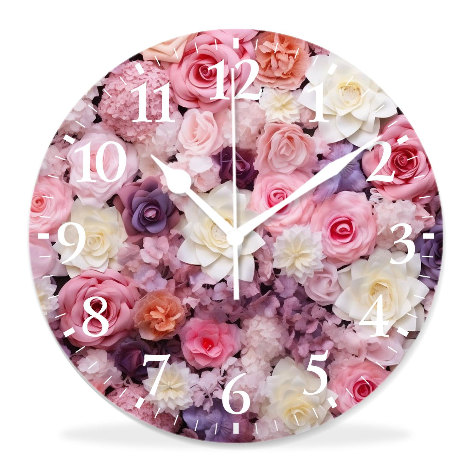 12 Inch Wall Clock Battery Operated Silent Clock Decorative for Office ...