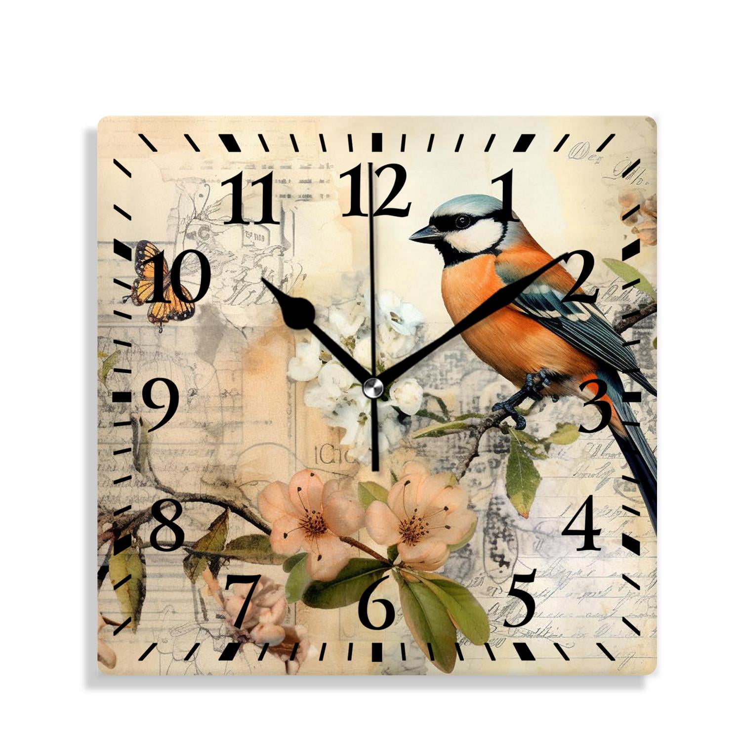 12 Inch Wall Clock Battery Operated Silent Clock Decorative for Office ...