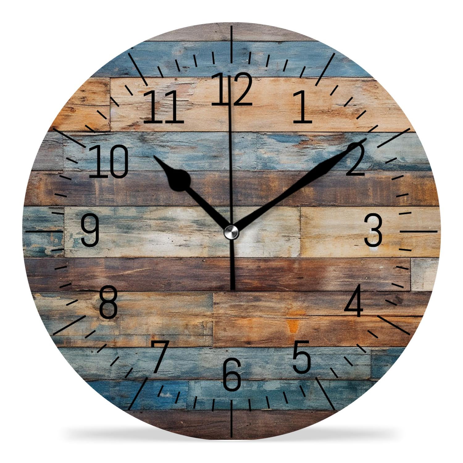 12 Inch Wall Clock Battery Operated Silent Clock Decorative for Office ...