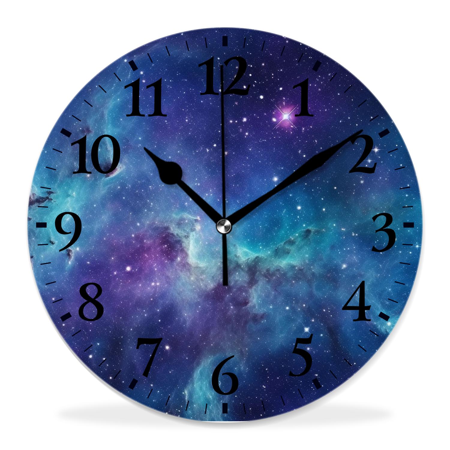 12 Inch Wall Clock Battery Operated Silent Clock Decorative for Office ...