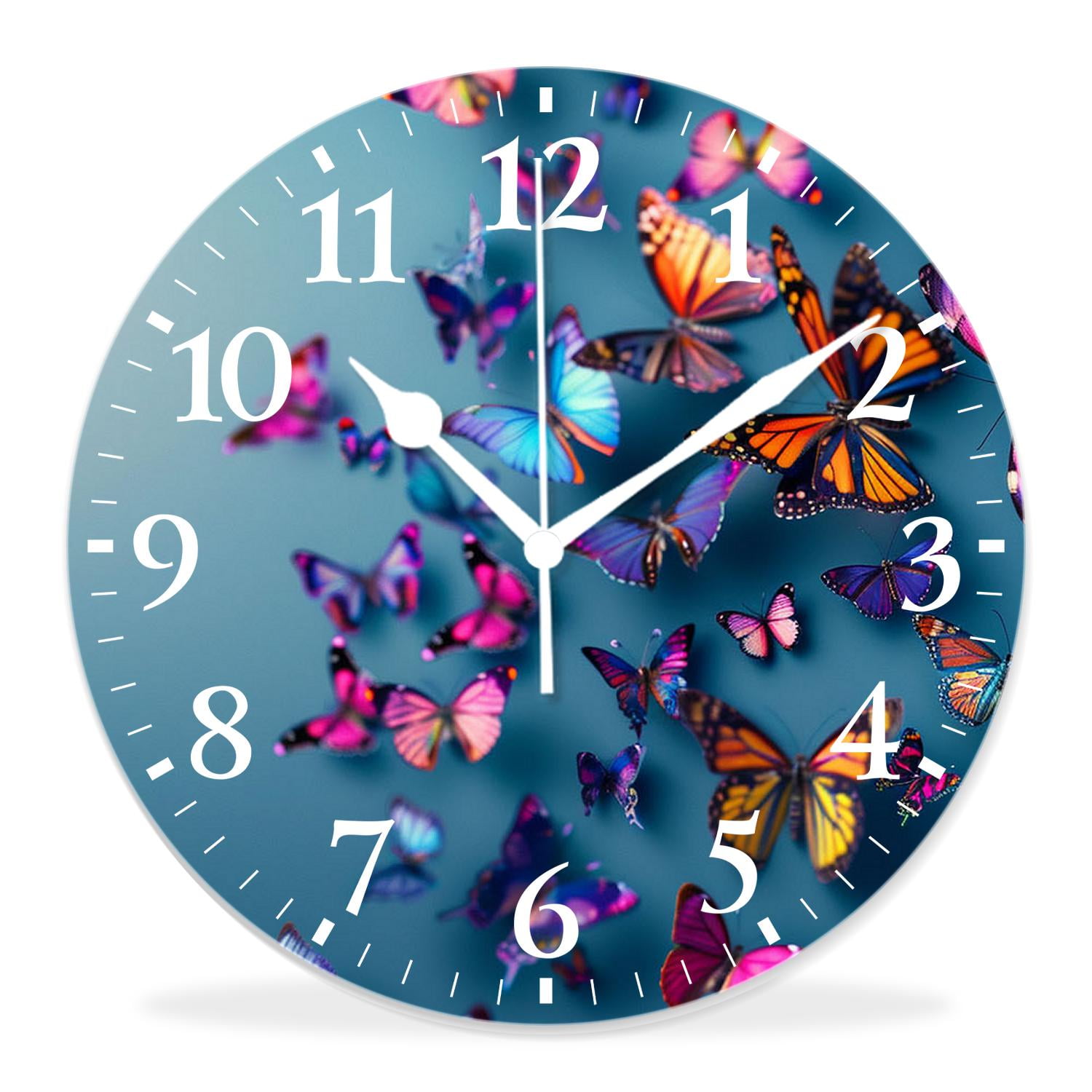 12 Inch Wall Clock Battery Operated Silent Clock Decorative for Office ...