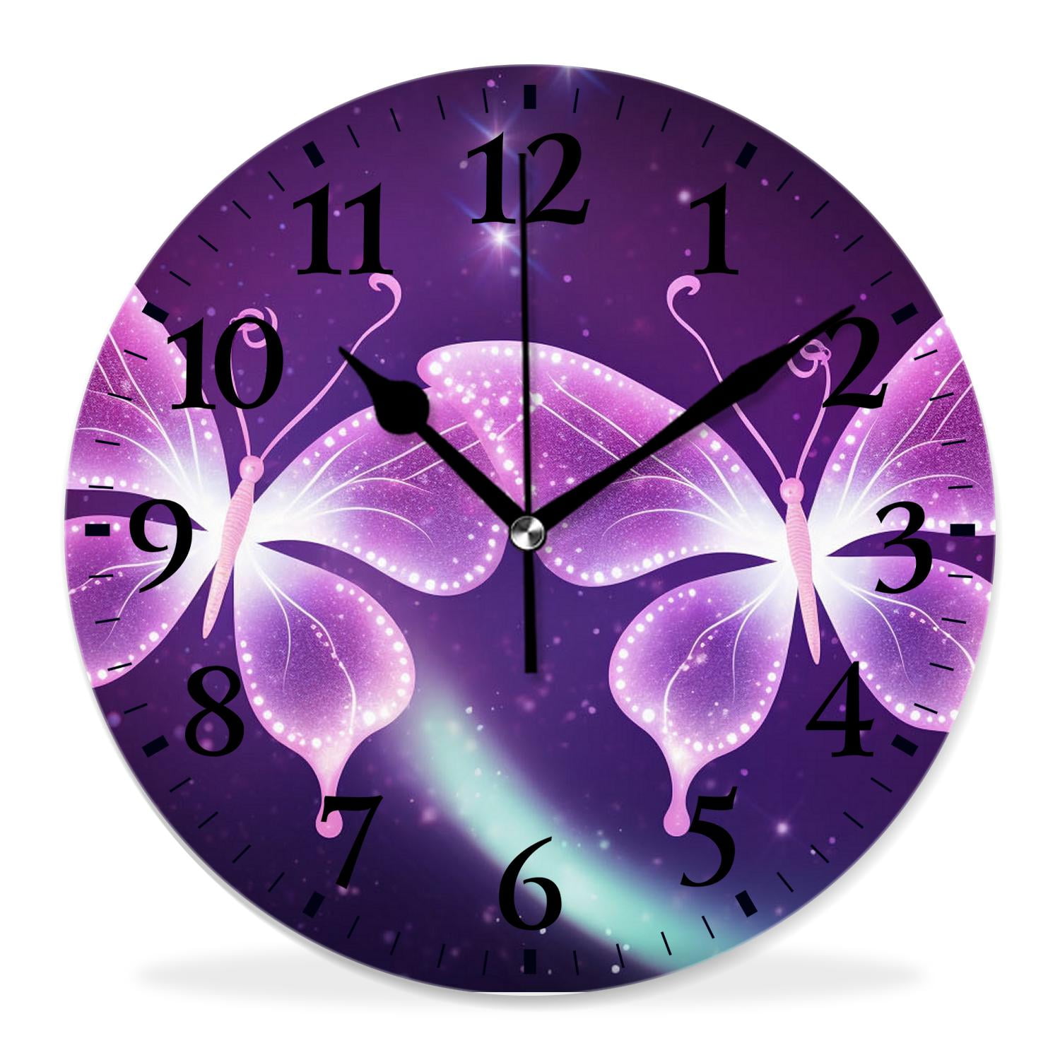 12 Inch Wall Clock Battery Operated Silent Clock Decorative for Office ...