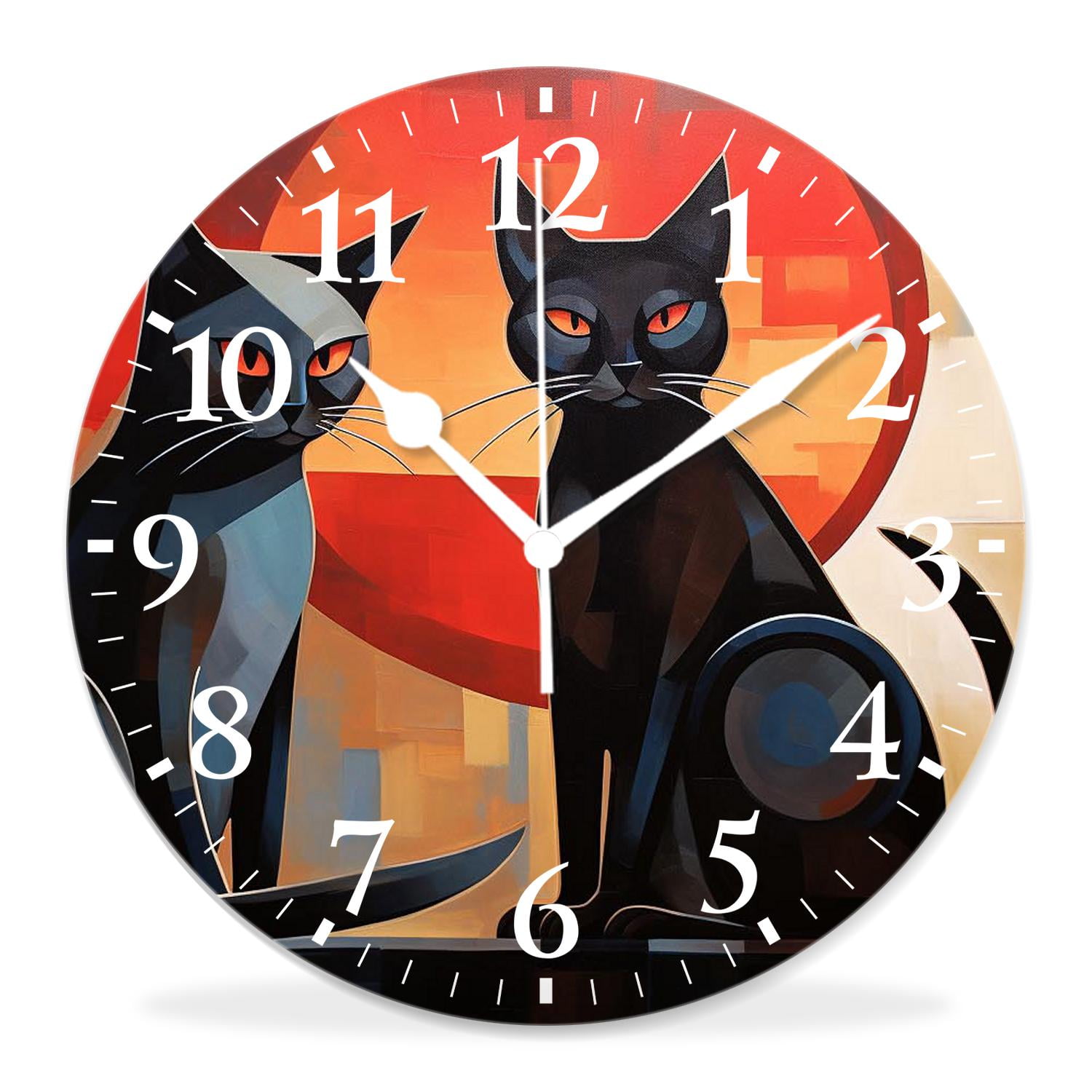 12 Inch Wall Clock Battery Operated Silent Clock Decorative for Office ...