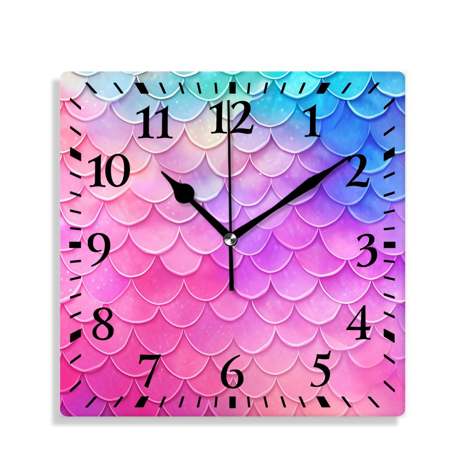 12 Inch Wall Clock Battery Operated Silent Clock Decorative for Office ...