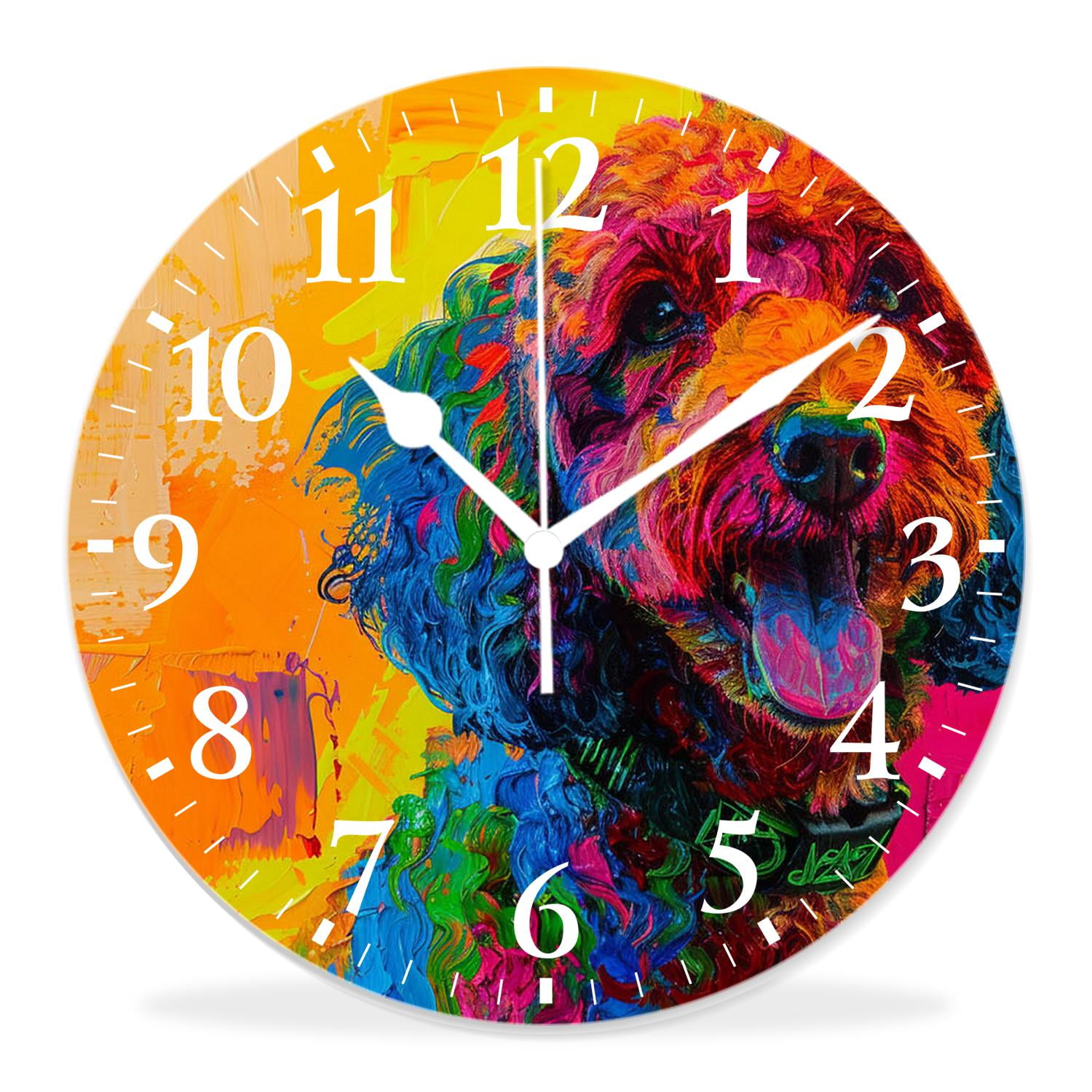 12 Inch Wall Clock Battery Operated Silent Clock Decorative for Office ...