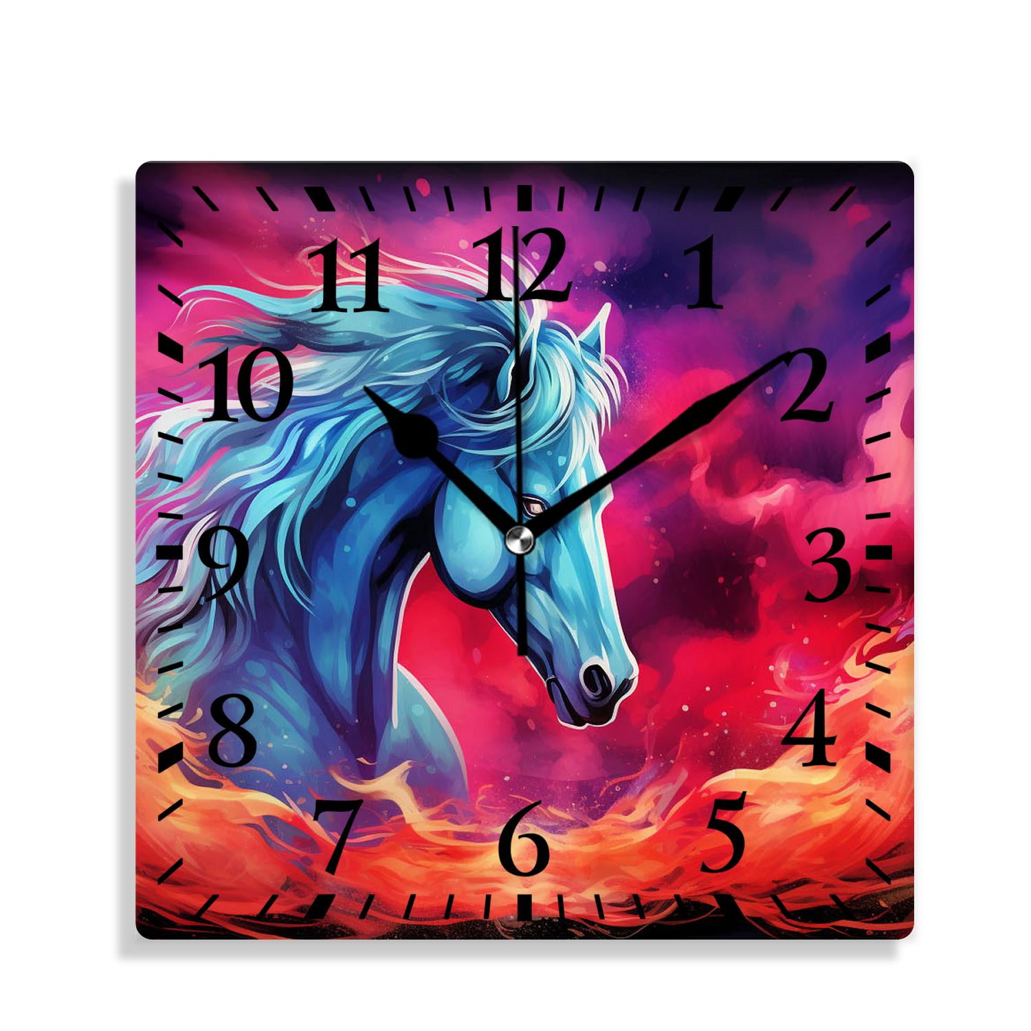 12 Inch Wall Clock Battery Operated Silent Clock Decorative for Office ...