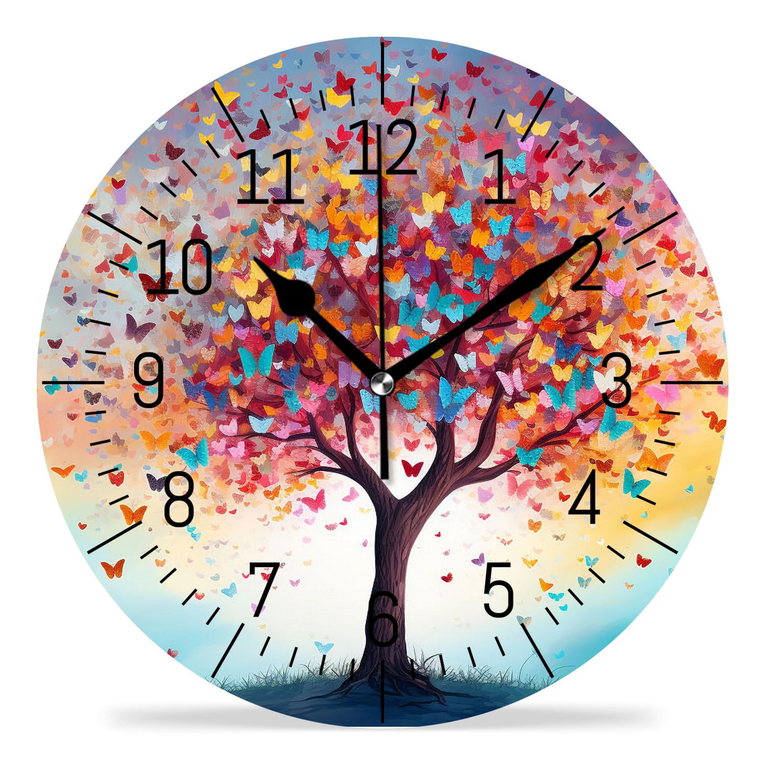 12 Inch Wall Clock Battery Operated Silent Clock Decorative for Office ...