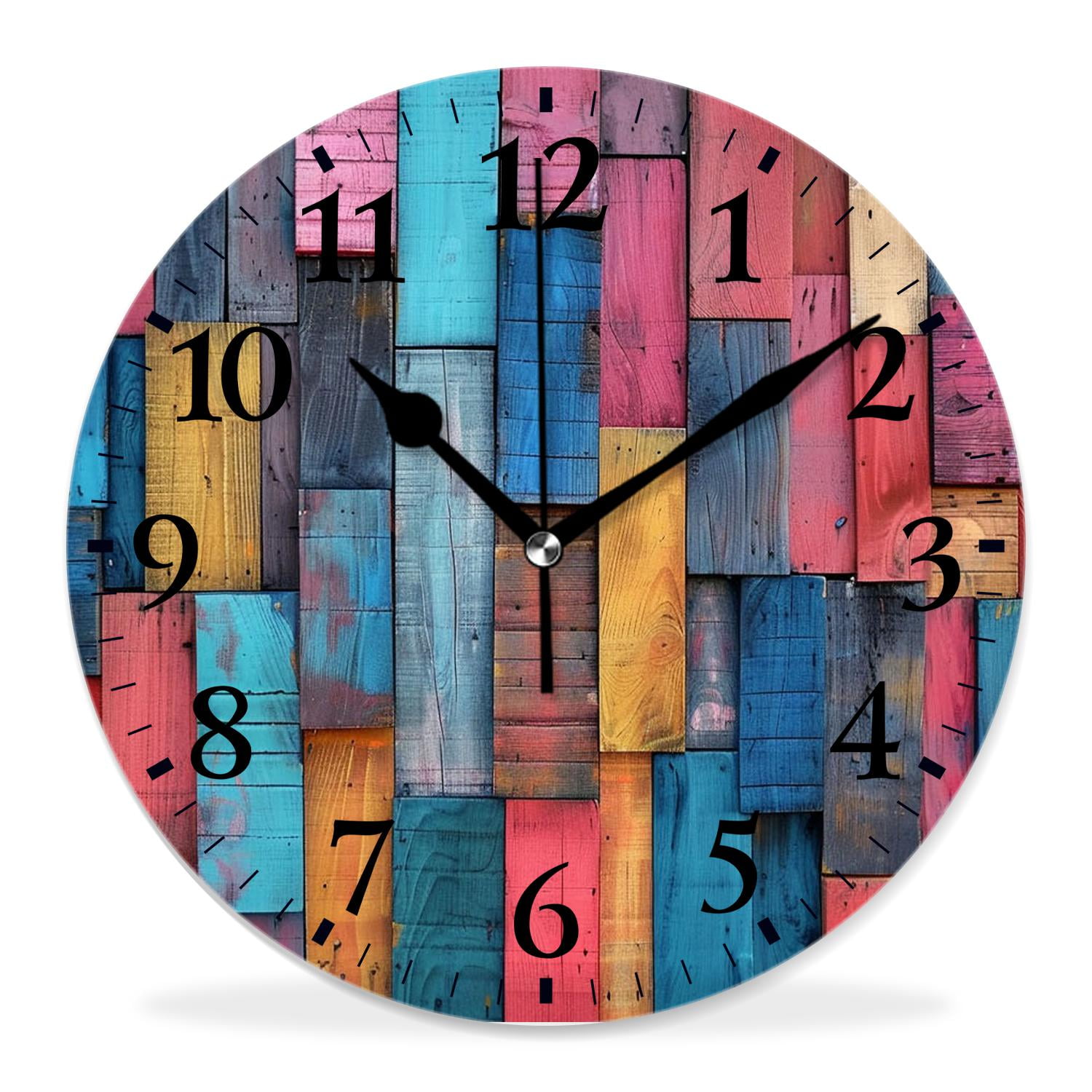 12 Inch Wall Clock Battery Operated Silent Clock Decorative for Office ...