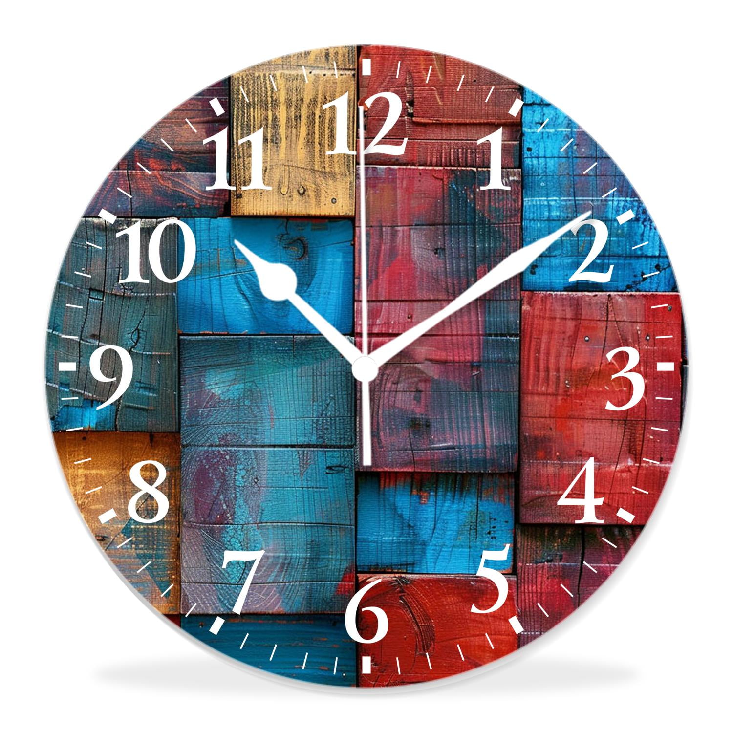 12 Inch Wall Clock Battery Operated Silent Clock Decorative for Office ...