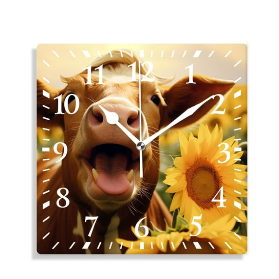 12 Inch Wall Clock Battery Operated Silent Clock Decorative for Office ...