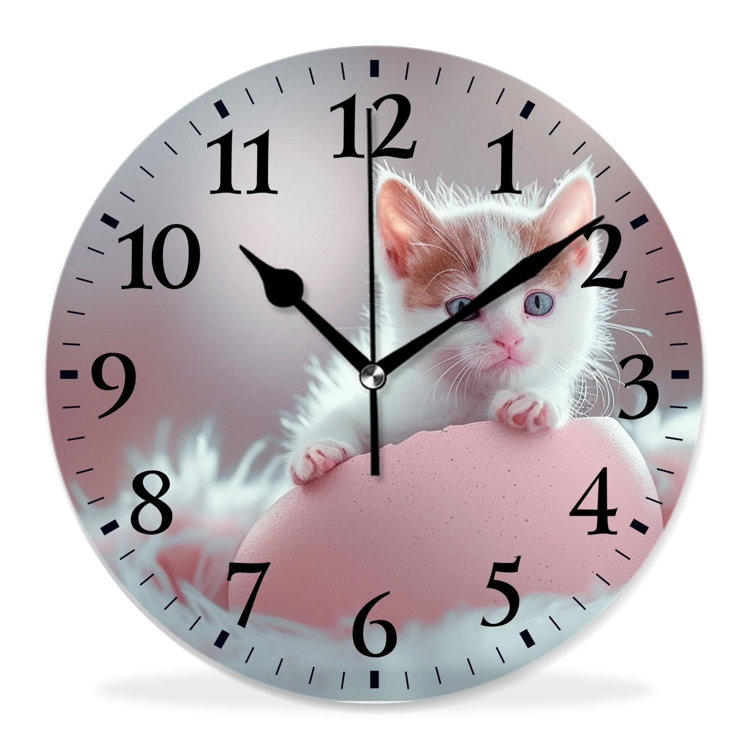 12 Inch Wall Clock Battery Operated Silent Clock Decorative for Office ...