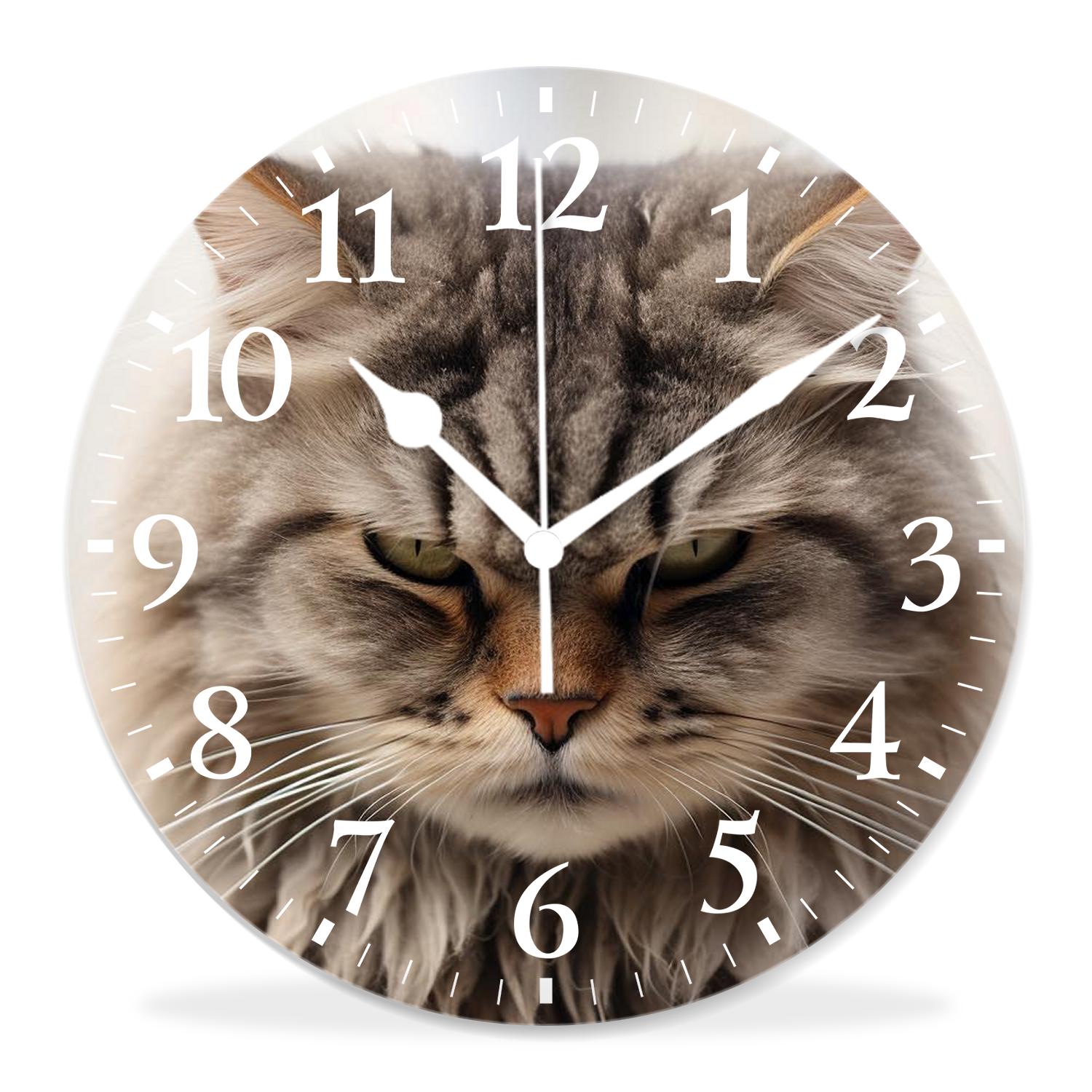 12 Inch Wall Clock Battery Operated Silent Clock Decorative for Office ...