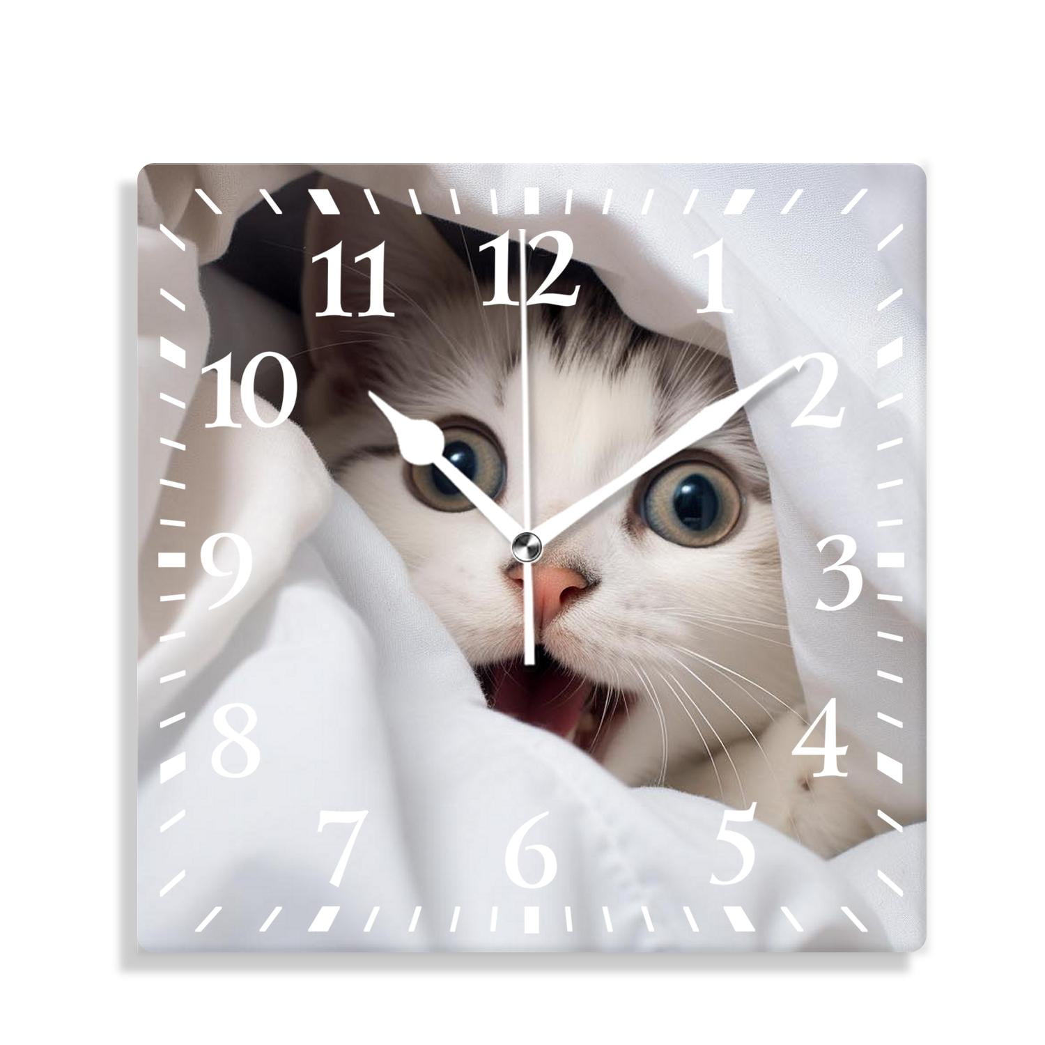 12 Inch Wall Clock Battery Operated Silent Clock Decorative for Office ...