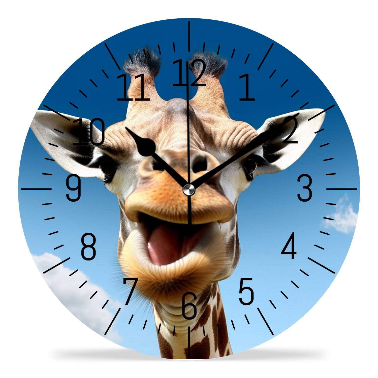 12 Inch Wall Clock Battery Operated Silent Clock Decorative for Office, Kitchen, Outdoor, Living ...