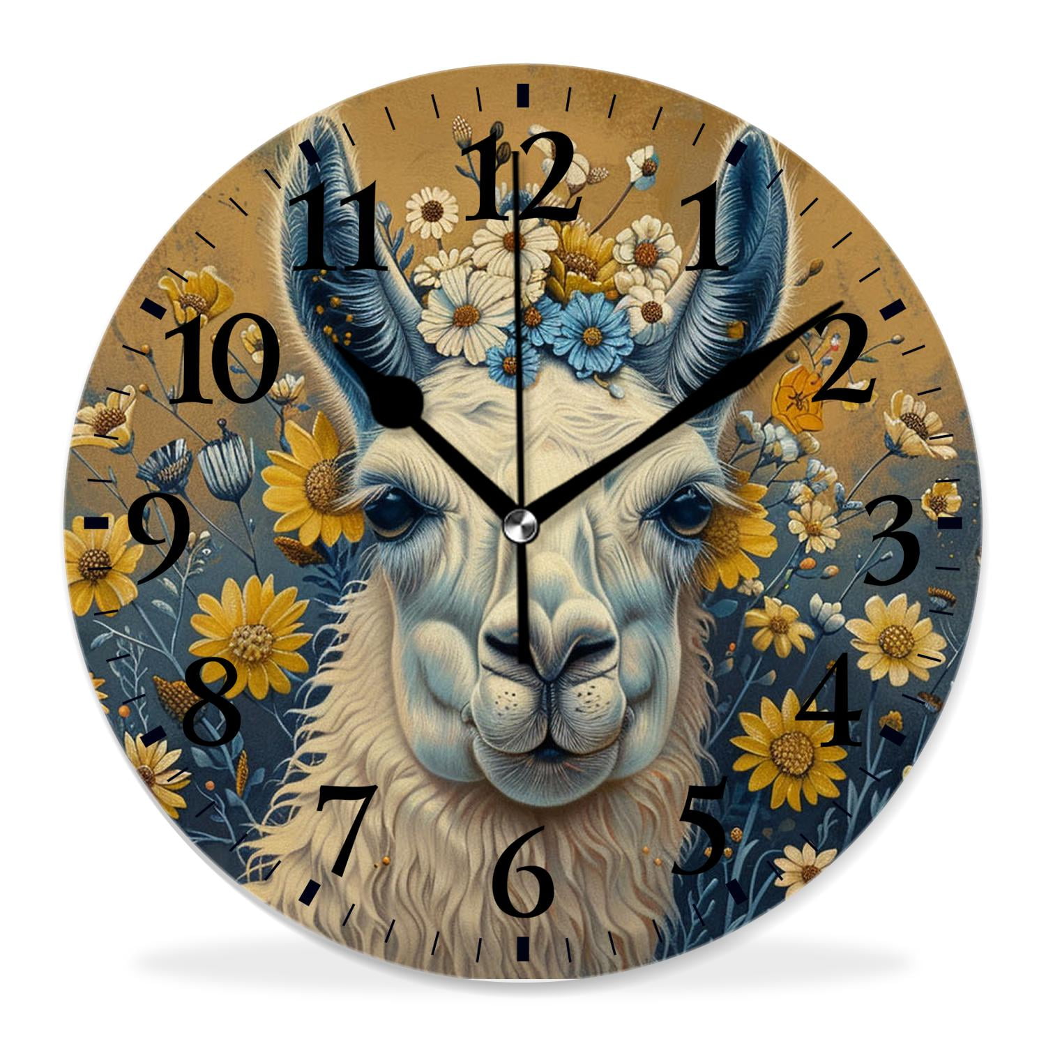 12 Inch Wall Clock Battery Operated Silent Clock Decorative for Office ...
