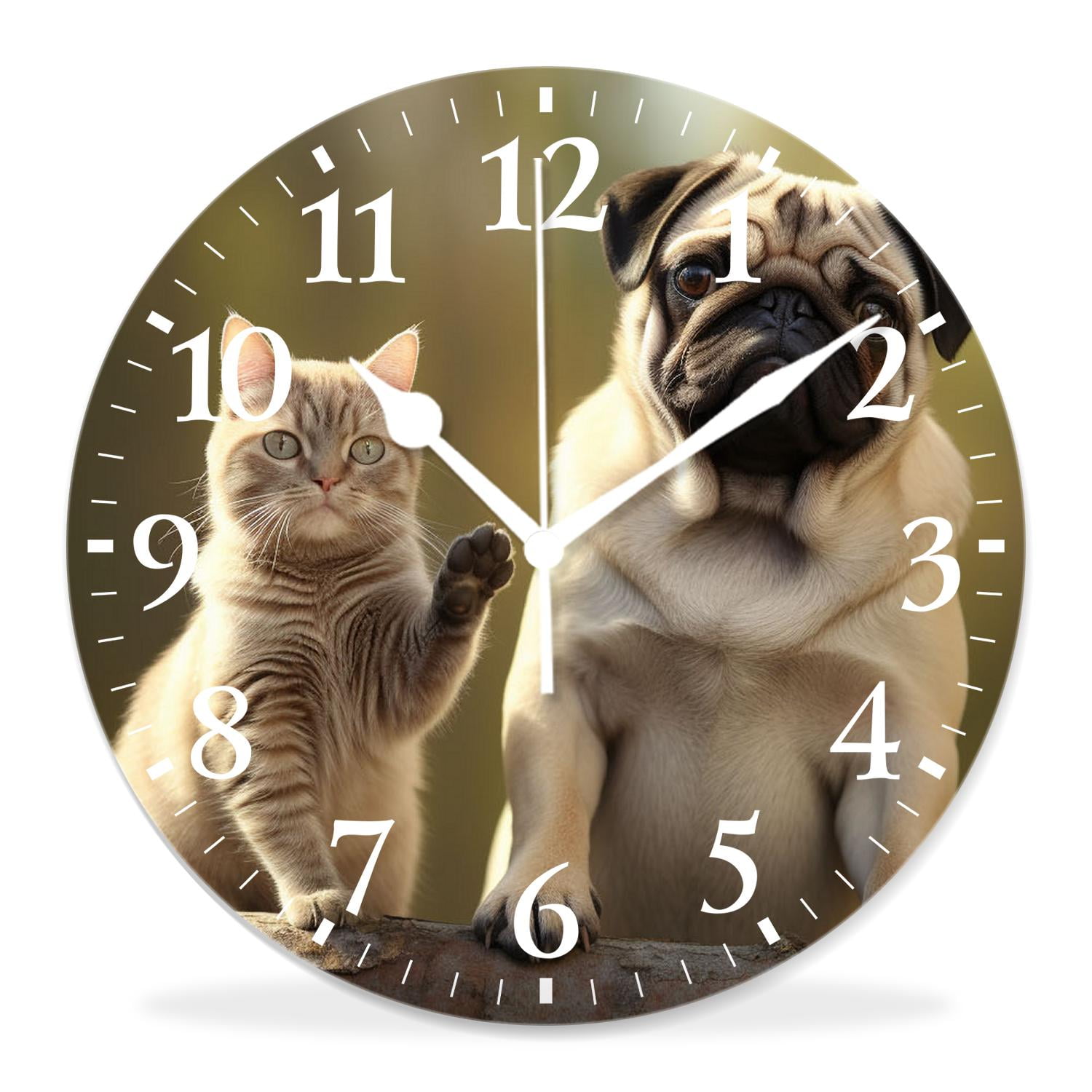 12 Inch Wall Clock Battery Operated Silent Clock Decorative for Office ...