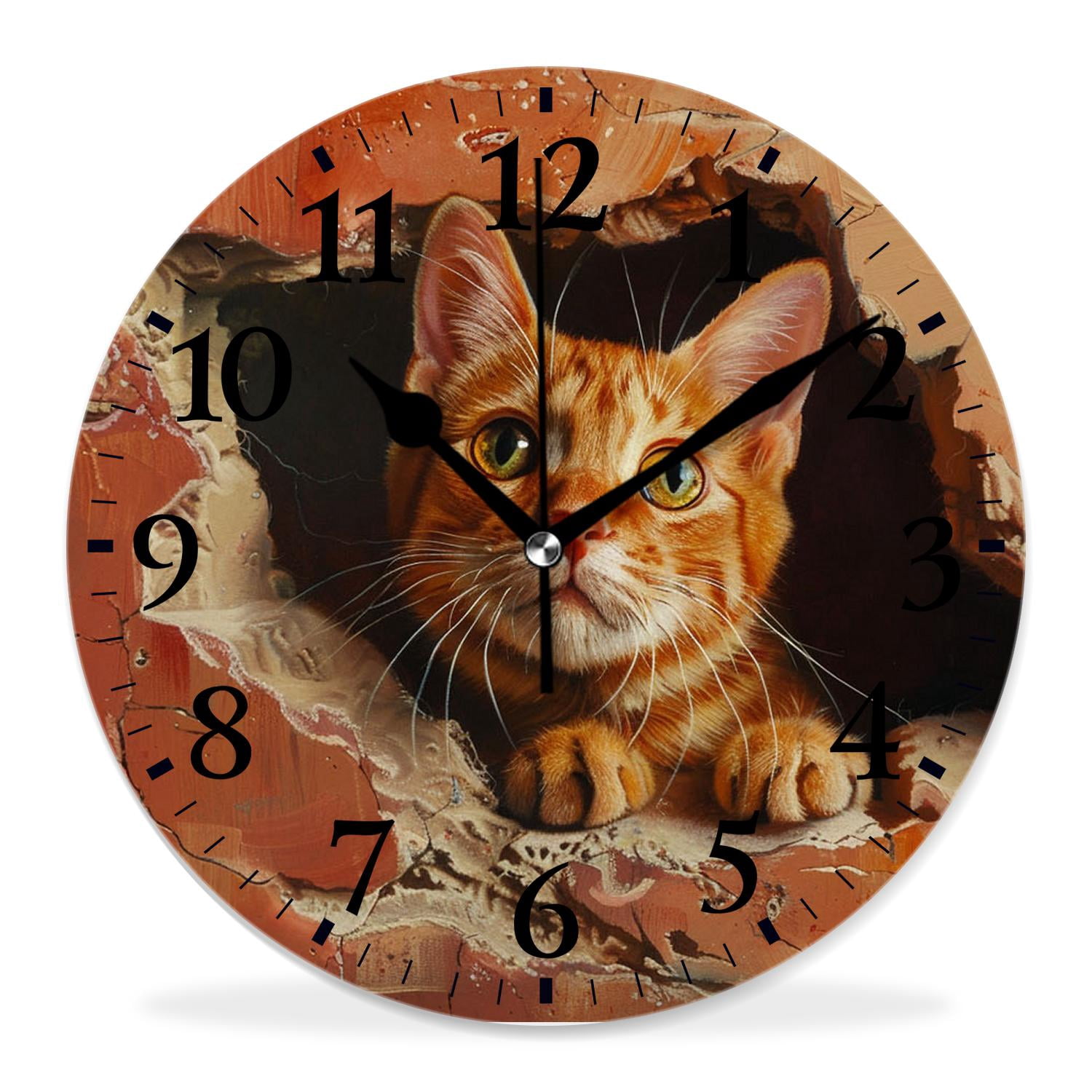 12 Inch Wall Clock Battery Operated Silent Clock Decorative for Office ...