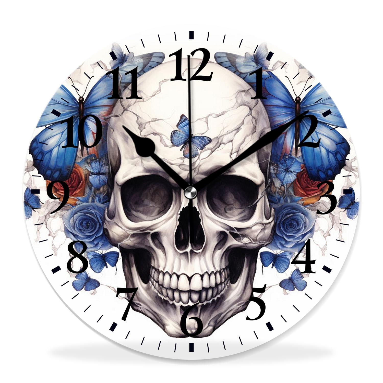 12 Inch Wall Clock Battery Operated Silent Clock Decorative for Office ...