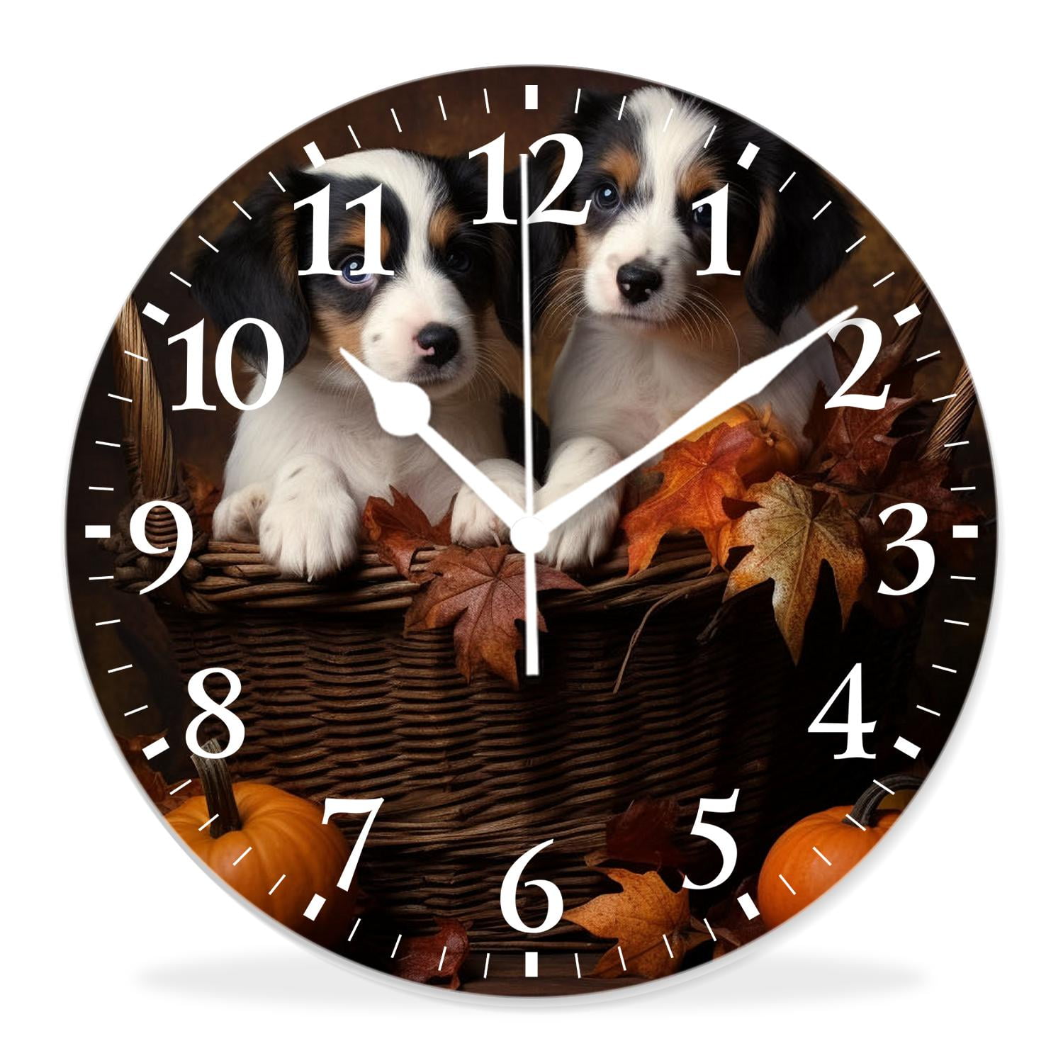 12 Inch Wall Clock Battery Operated Silent Clock Decorative for Office ...