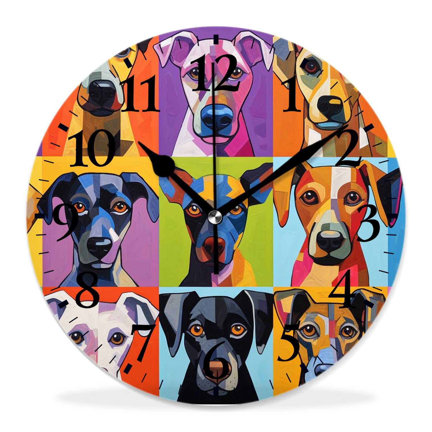 12 Inch Wall Clock Battery Operated Silent Clock Decorative for Office ...
