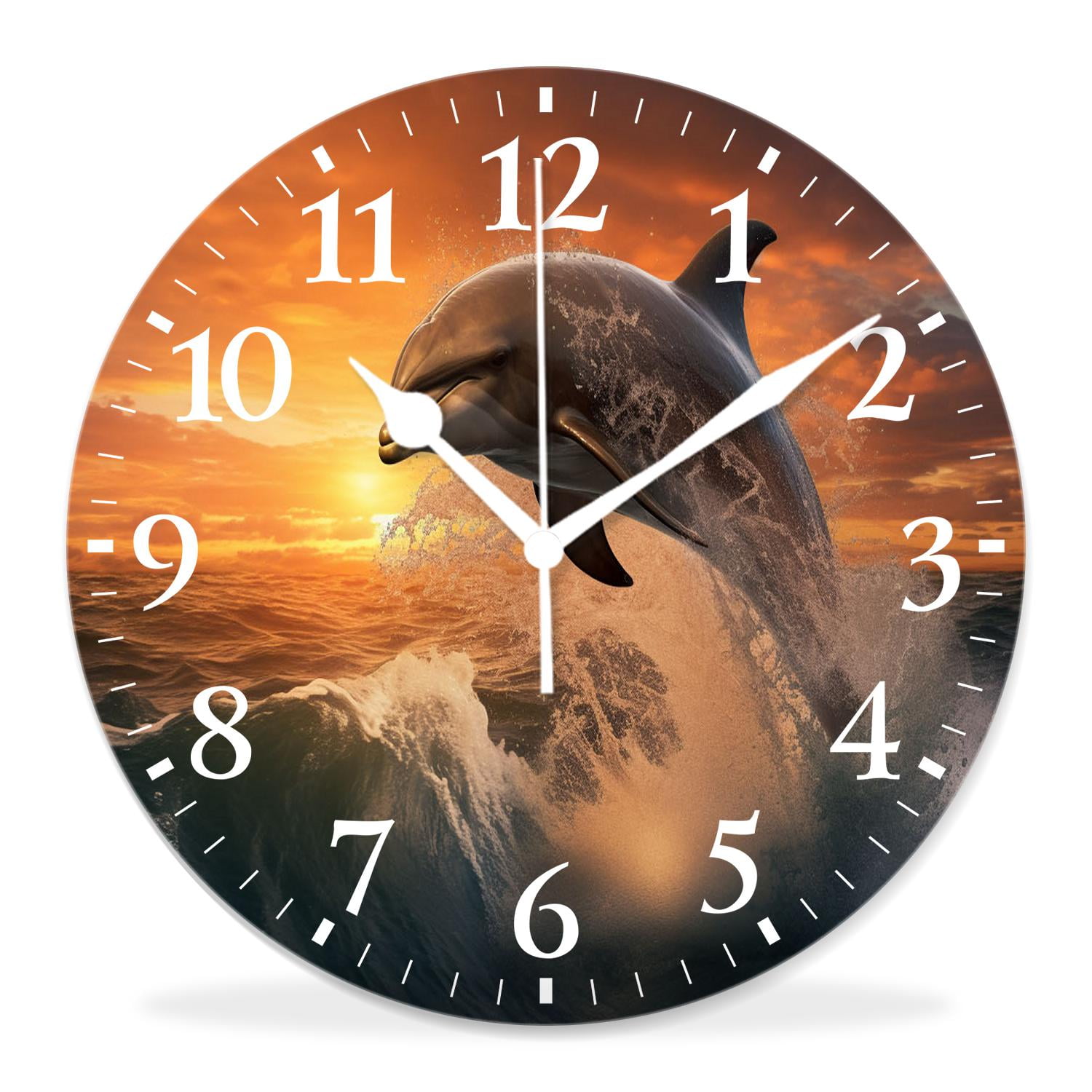 12 Inch Wall Clock Battery Operated Silent Clock Decorative for Office ...