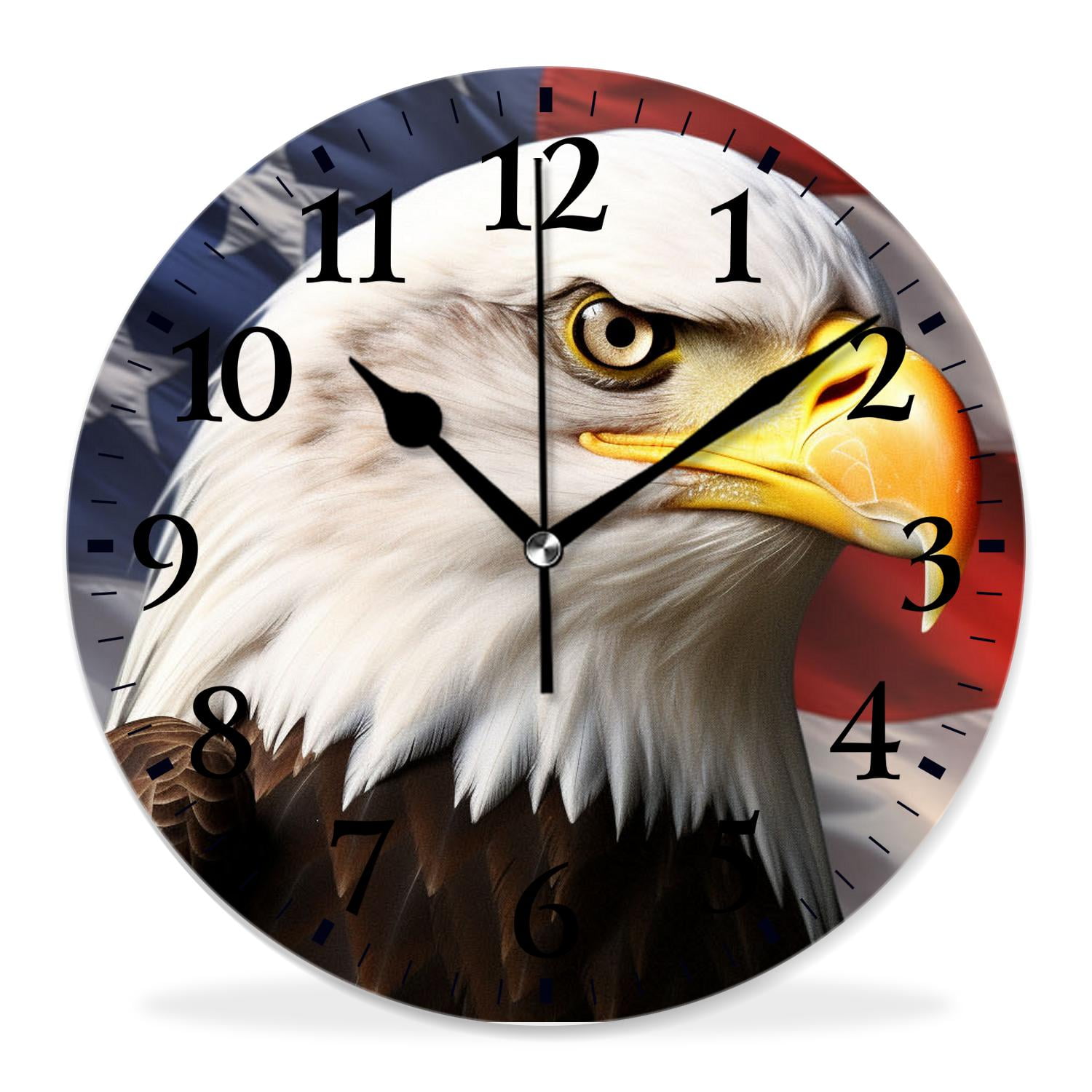 12 Inch Wall Clock Battery Operated Silent Clock Decorative for Office ...