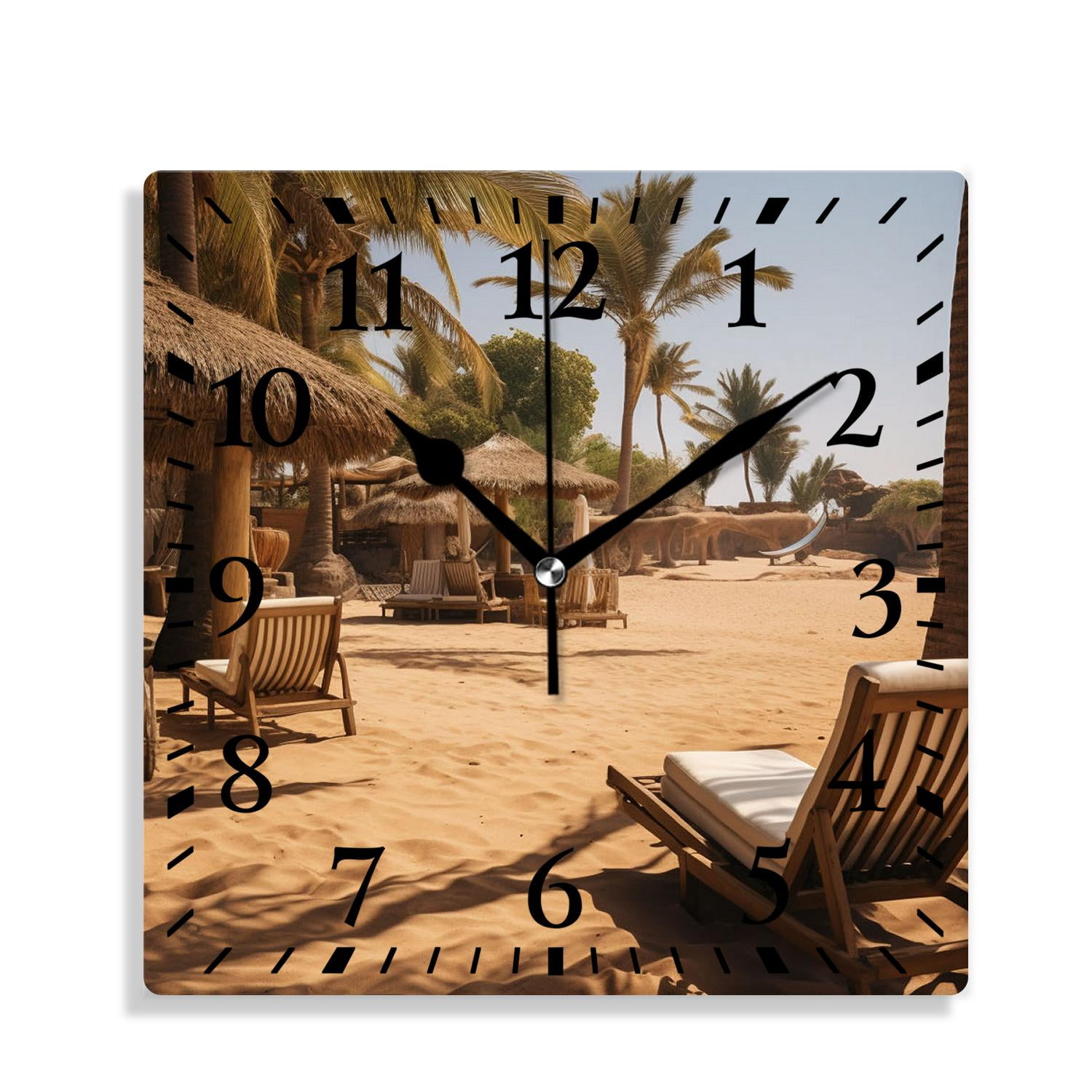 12 Inch Wall Clock Battery Operated Silent Clock Decorative for Office ...